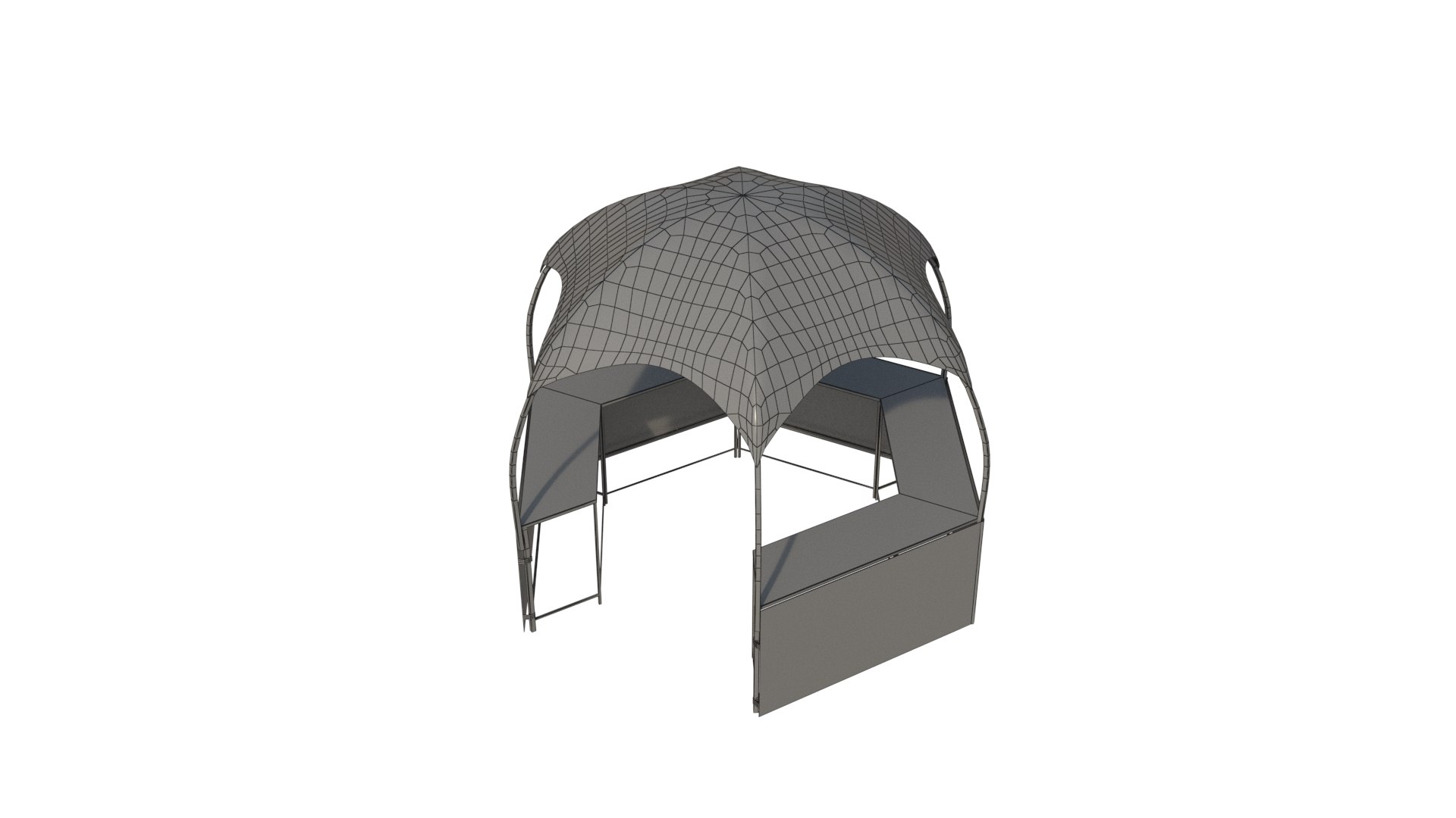 Hemisphere Marketing Hexagonal Tent 3D Model - TurboSquid 1868569