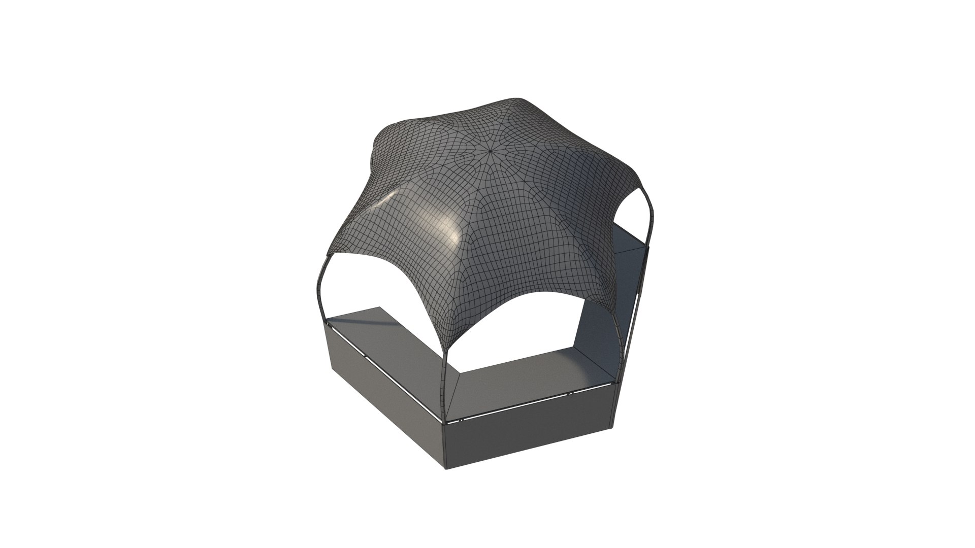 Hemisphere Marketing Hexagonal Tent 3D Model - TurboSquid 1868569