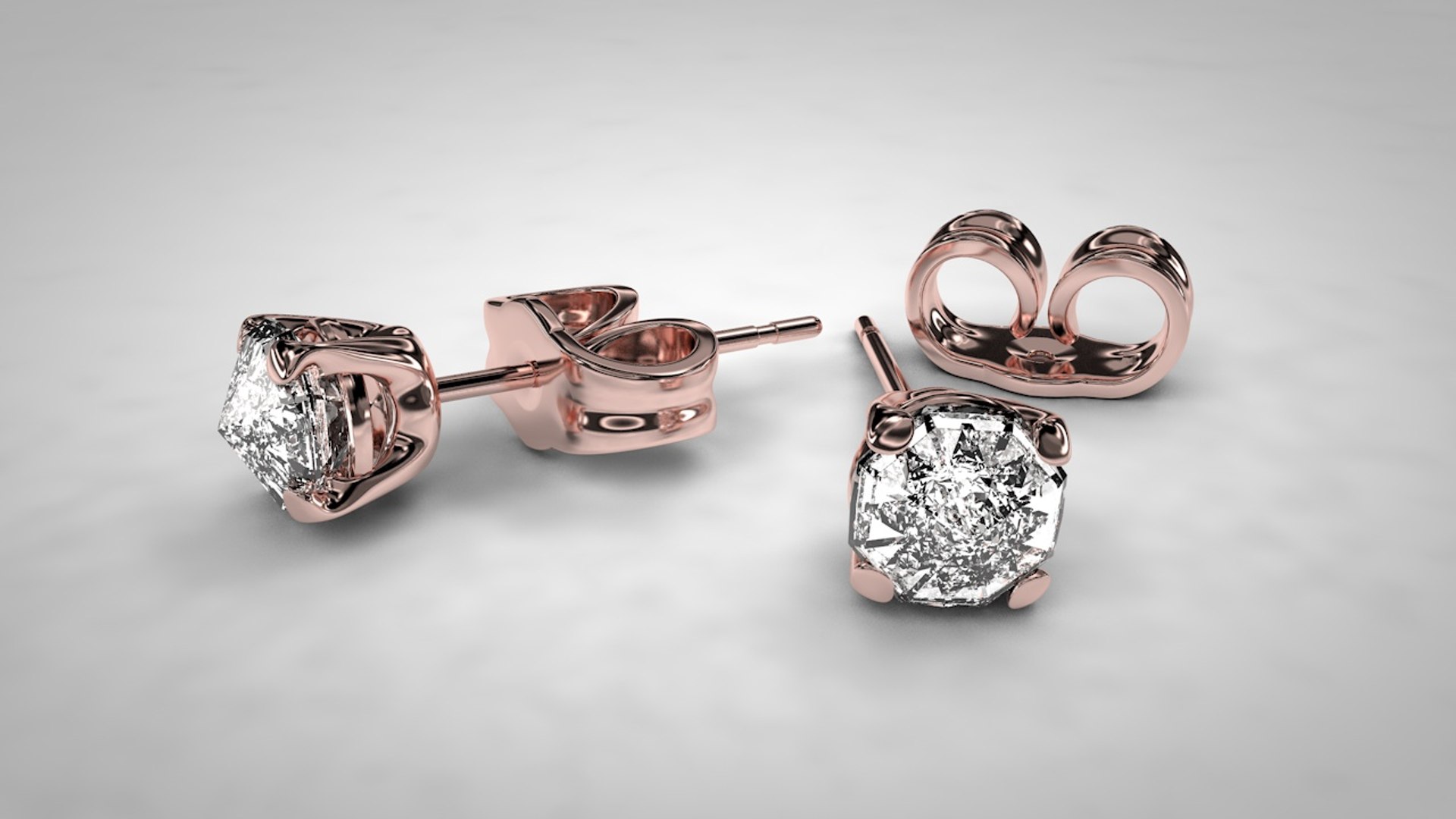 Diamond Earing 3D Model - TurboSquid 1374782