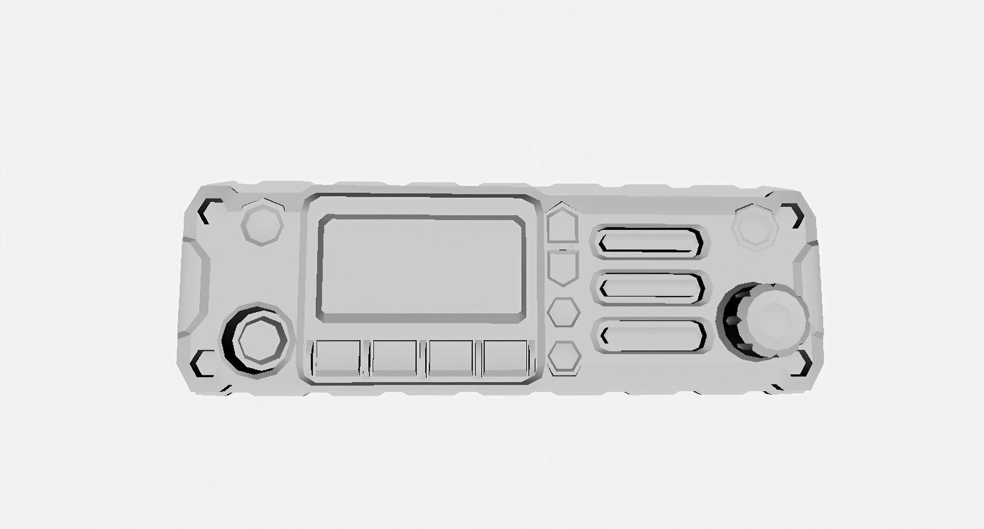 Motorola APX 4500 Vehicle Mobile Radio Face Panel Low-poly 3D Model 3D - TurboSquid 1927693