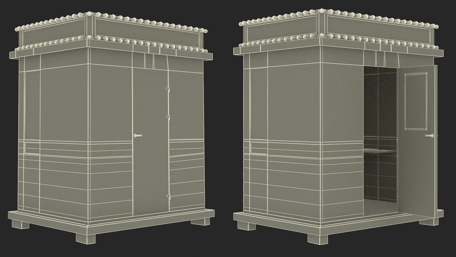 3D Modern Ticket Booth - TurboSquid 2140957