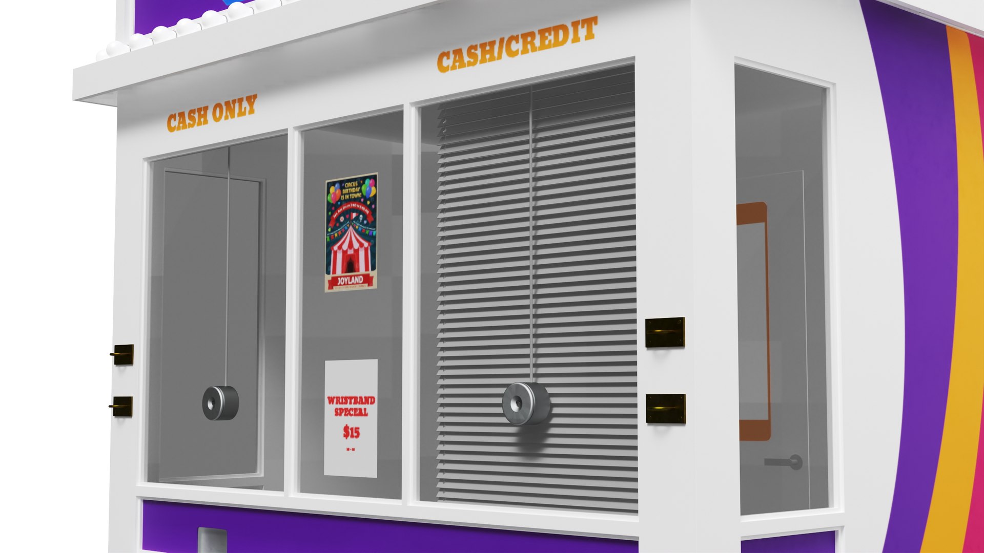 3D Modern Ticket Booth - TurboSquid 2140957