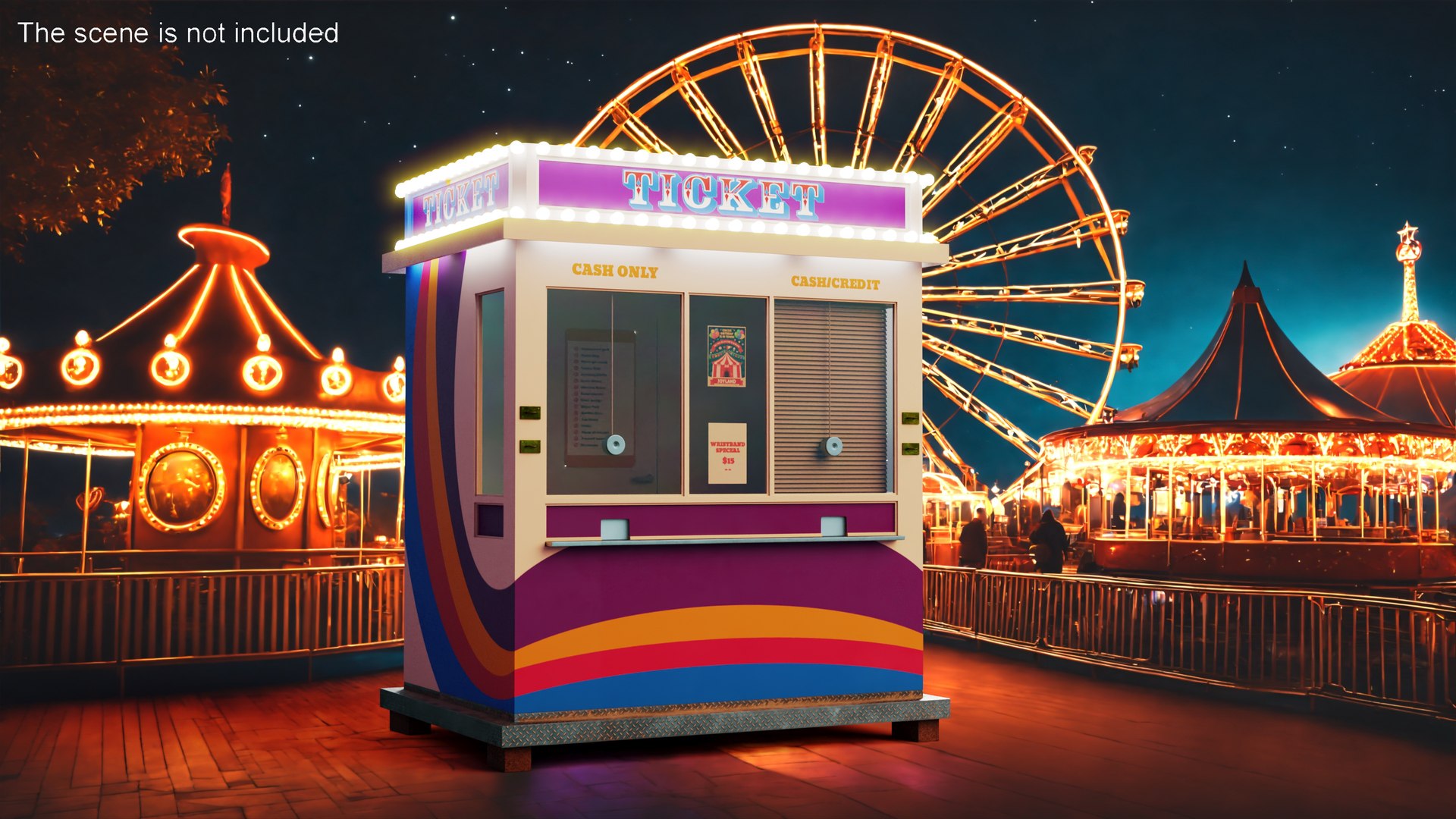 3D Modern Ticket Booth - TurboSquid 2140957
