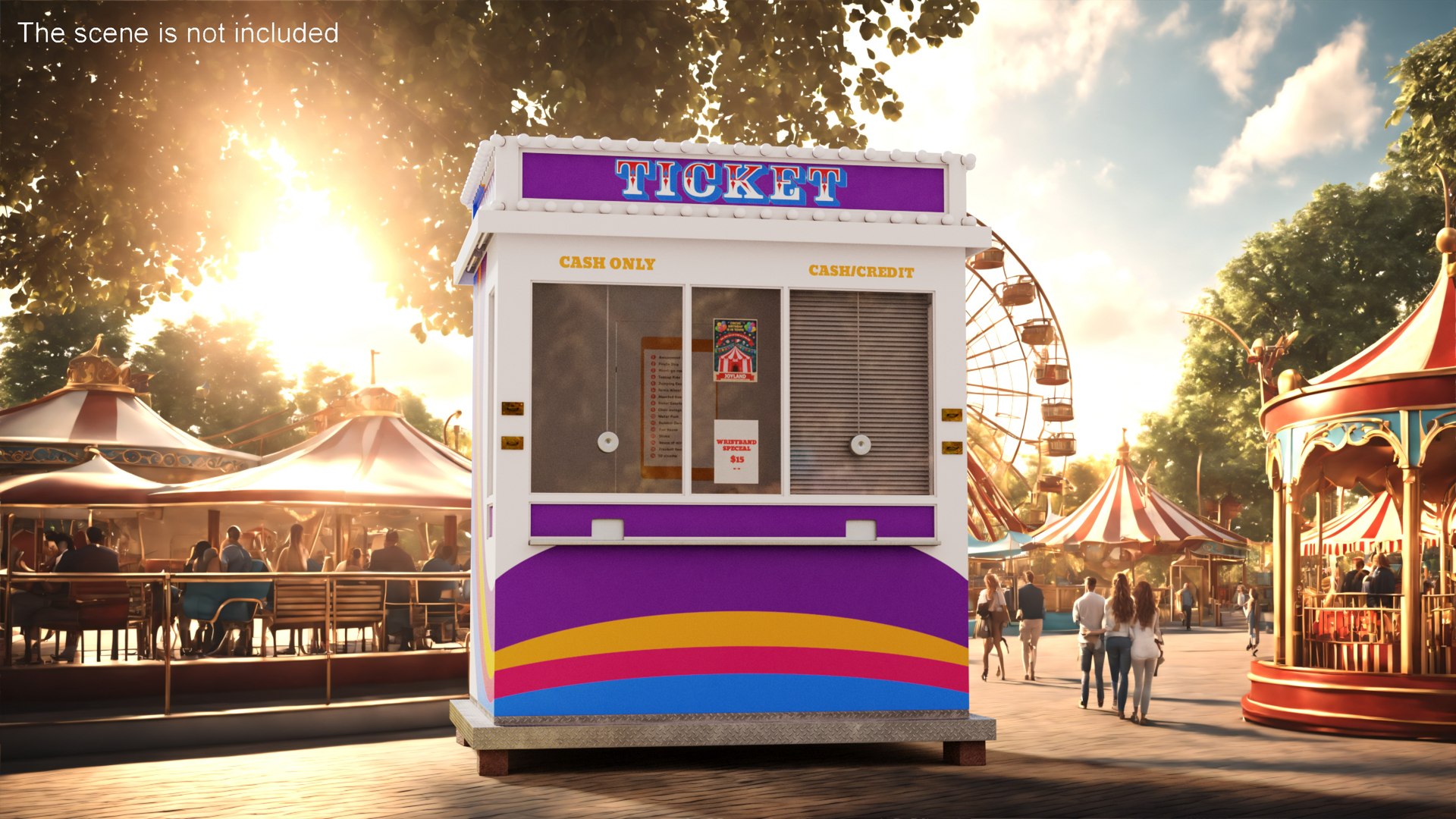 3D Modern Ticket Booth - TurboSquid 2140957