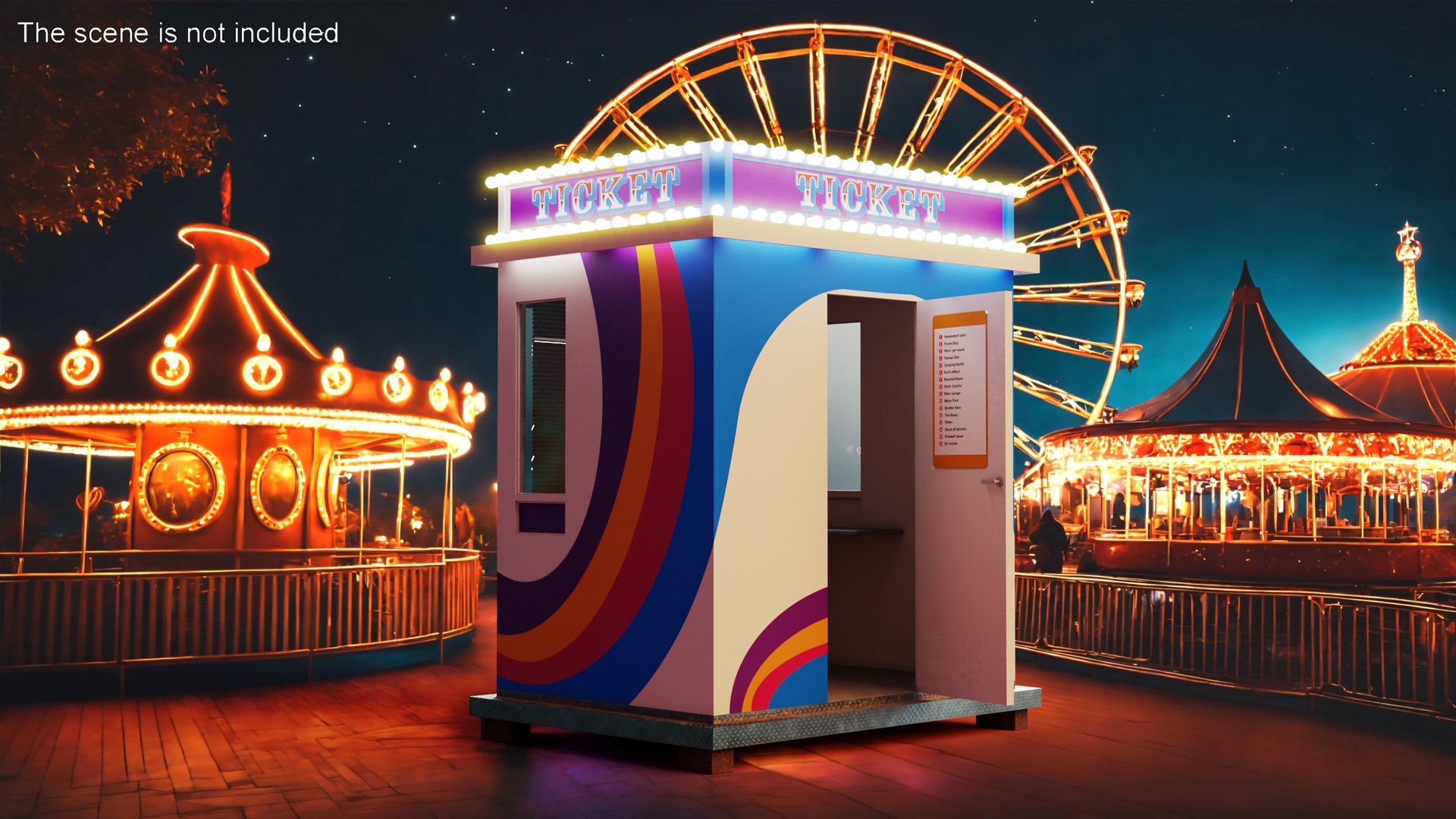 3D Modern Ticket Booth - TurboSquid 2140957
