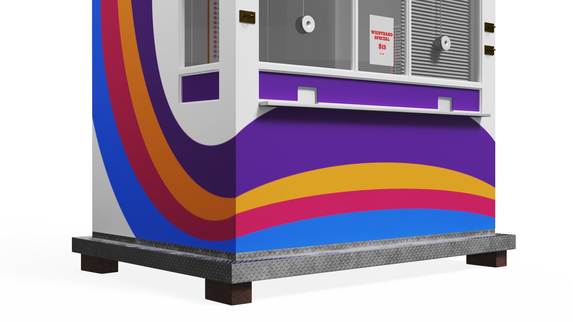 3D Modern Ticket Booth - TurboSquid 2140957