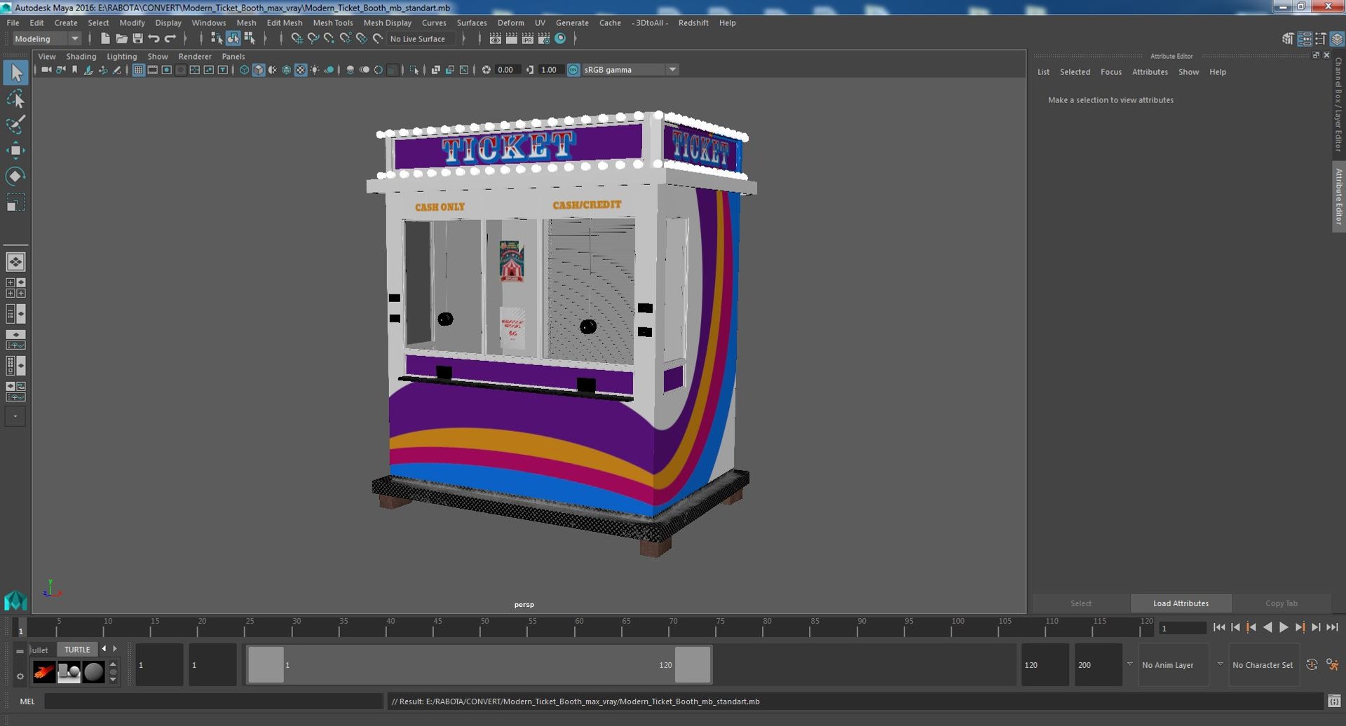 3D Modern Ticket Booth - TurboSquid 2140957