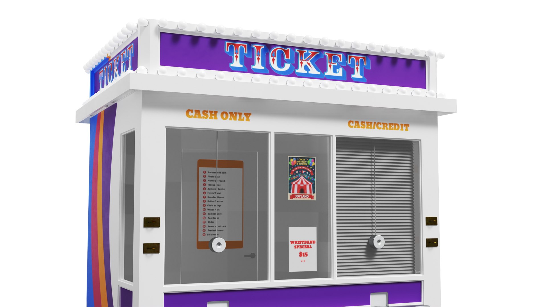 3D Modern Ticket Booth - TurboSquid 2140957