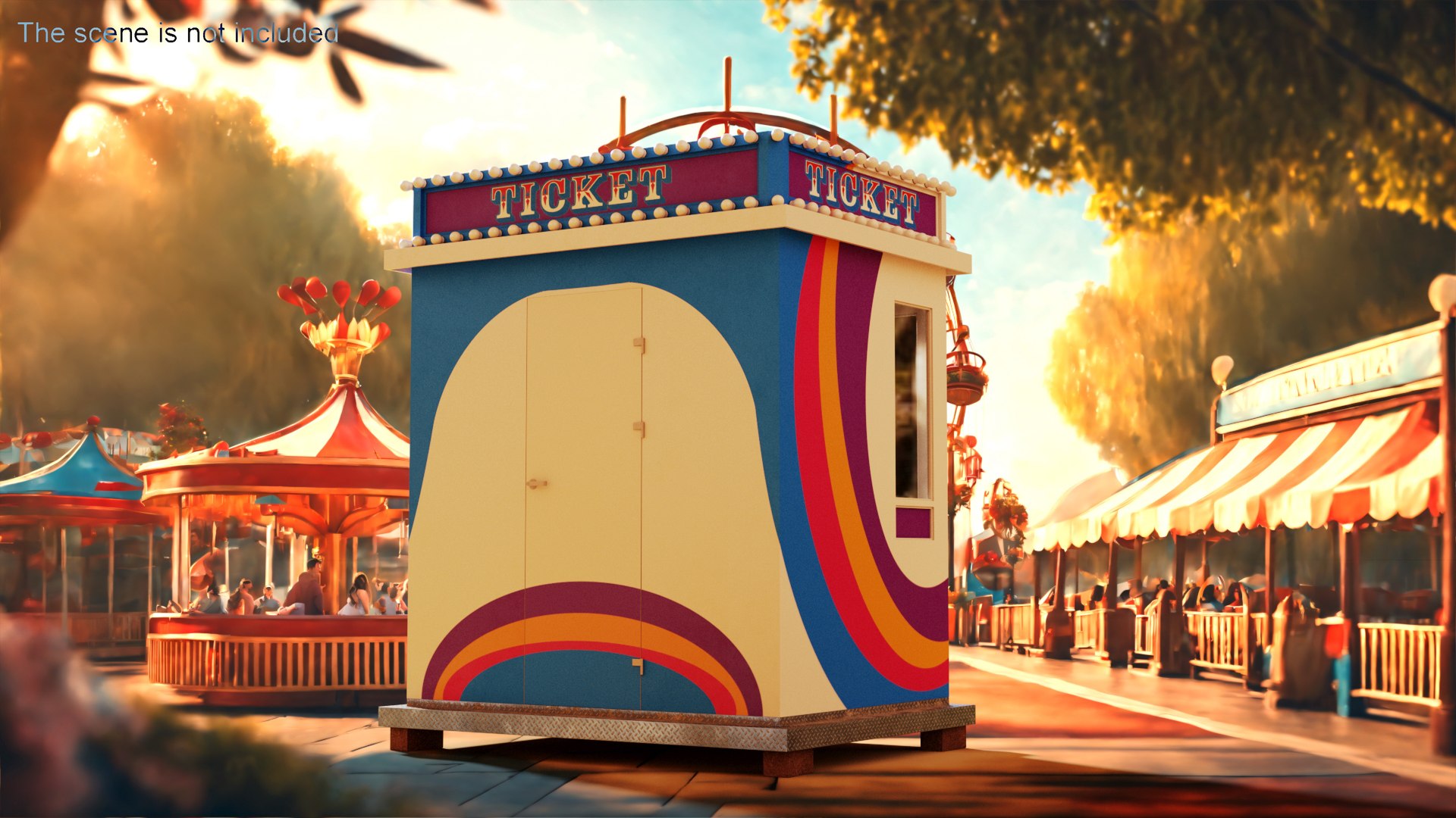 3D Modern Ticket Booth - TurboSquid 2140957
