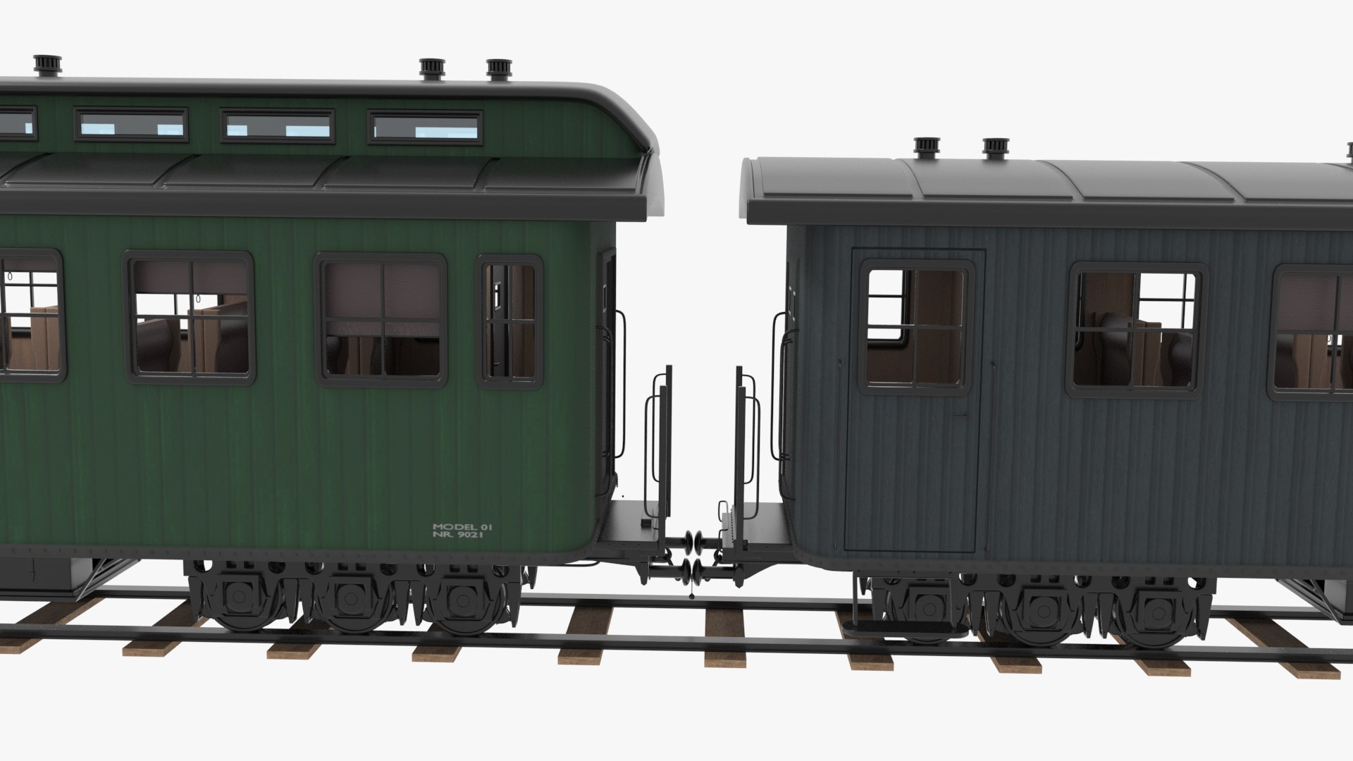 Steam Train Green 3D Model - TurboSquid 2291508