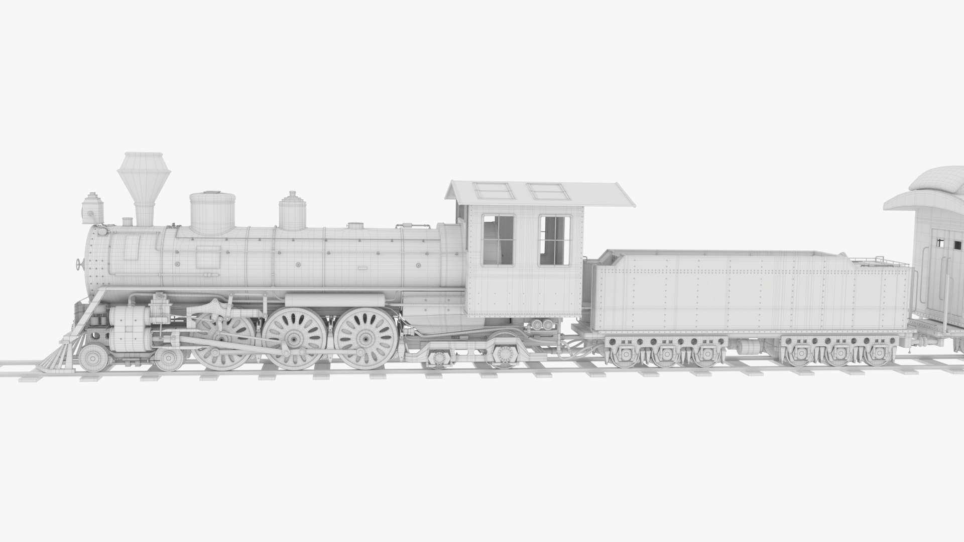 Steam Train Green - TurboSquid 2291508