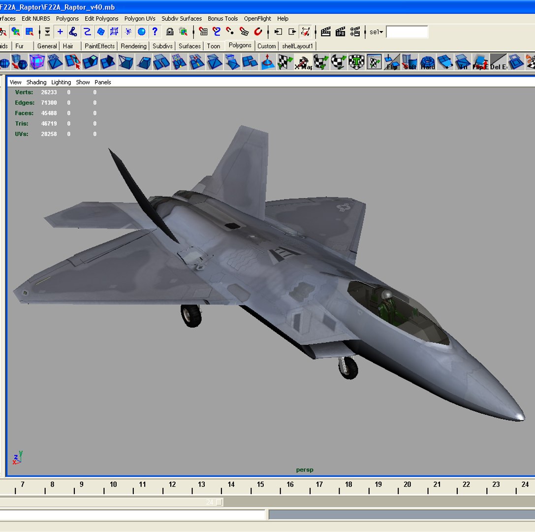 3d Model F22a Raptor F-22 Fighter