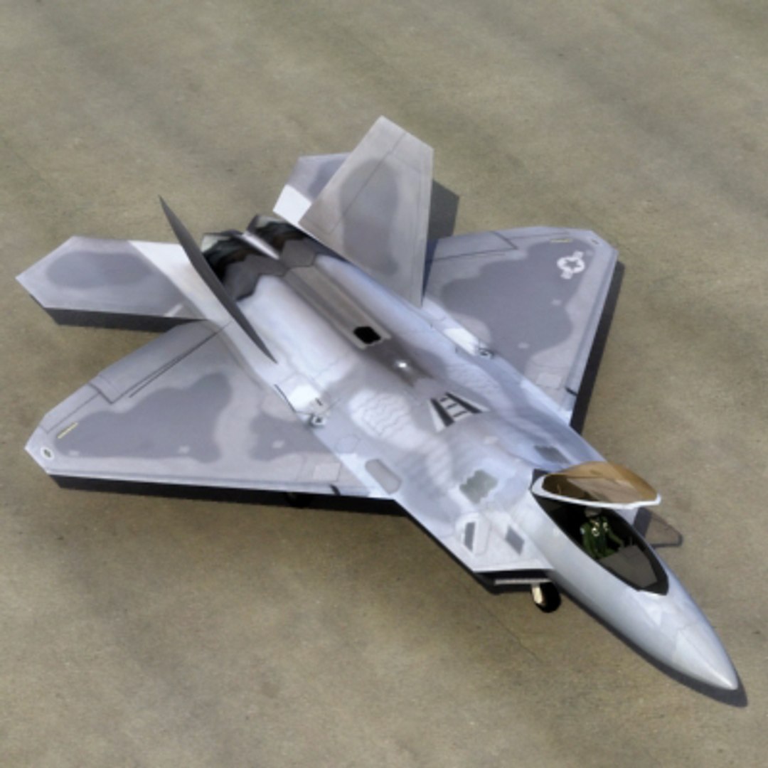 3d Model F22a Raptor F-22 Fighter