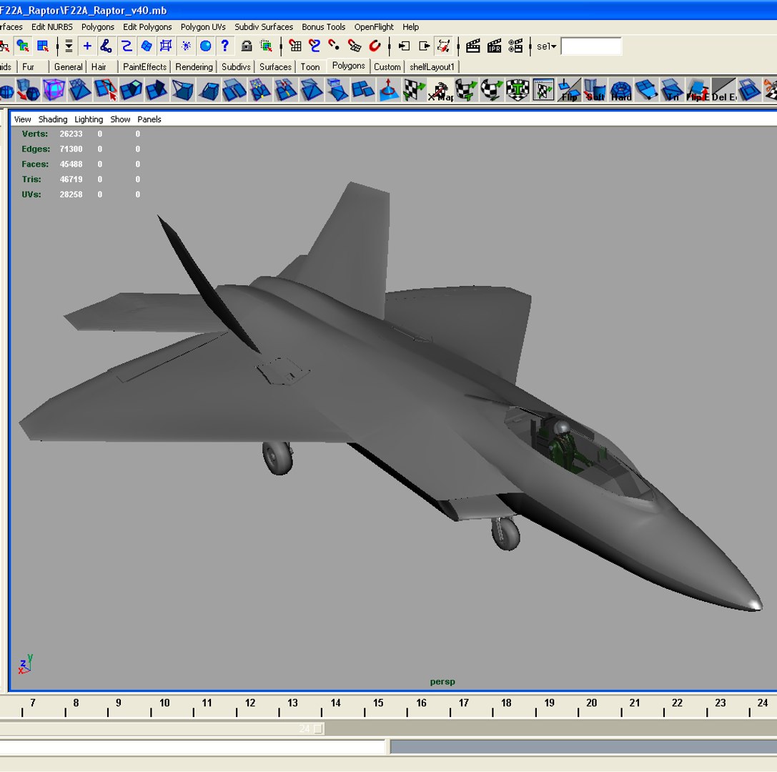 3d Model F22a Raptor F-22 Fighter