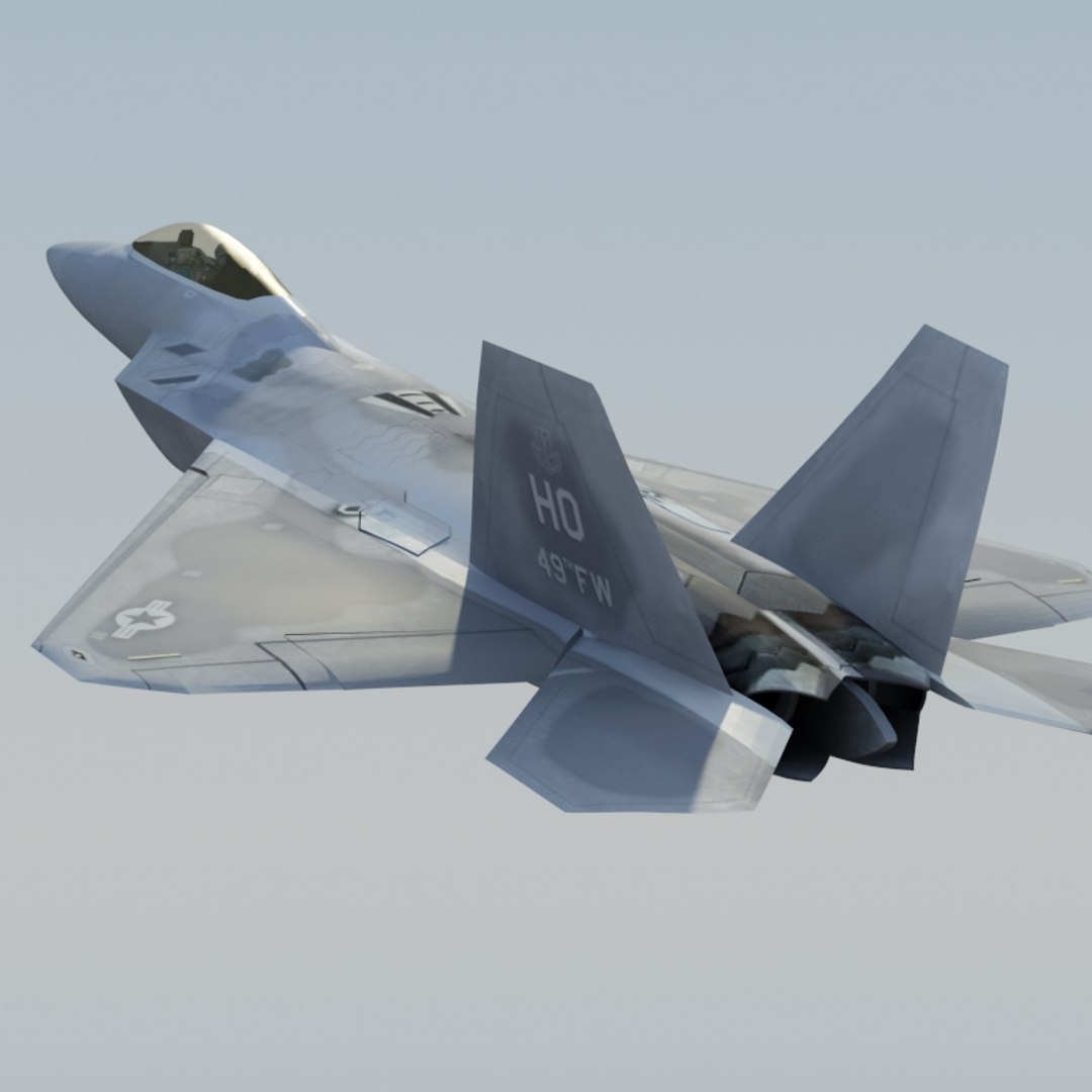 3d Model F22a Raptor F-22 Fighter