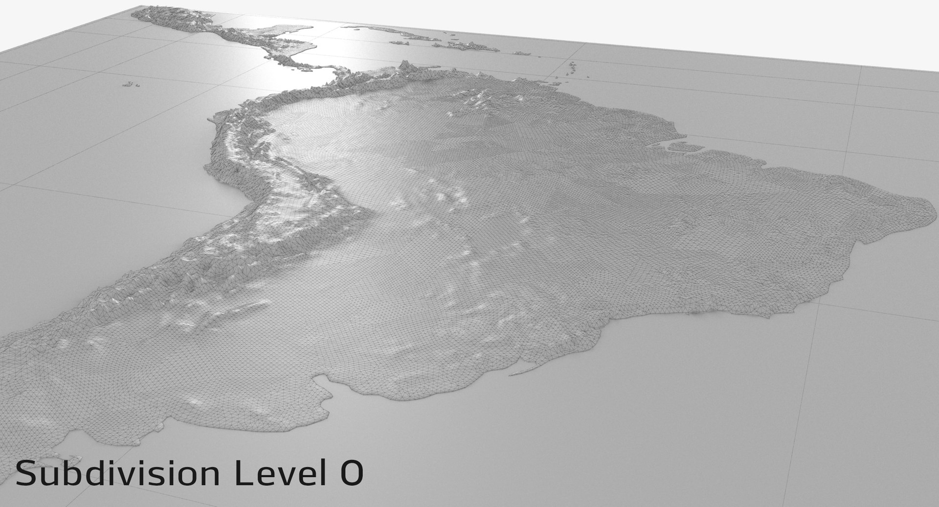 South America Topographic Map 3D Model - TurboSquid 2314772