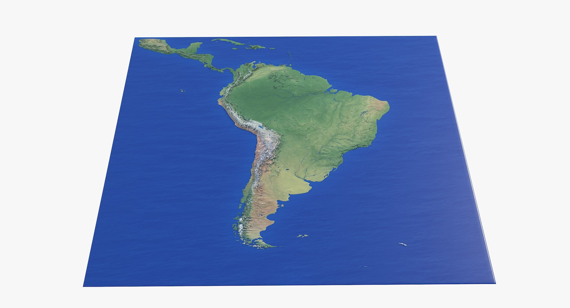 South America Topographic Map 3D Model - TurboSquid 2314772