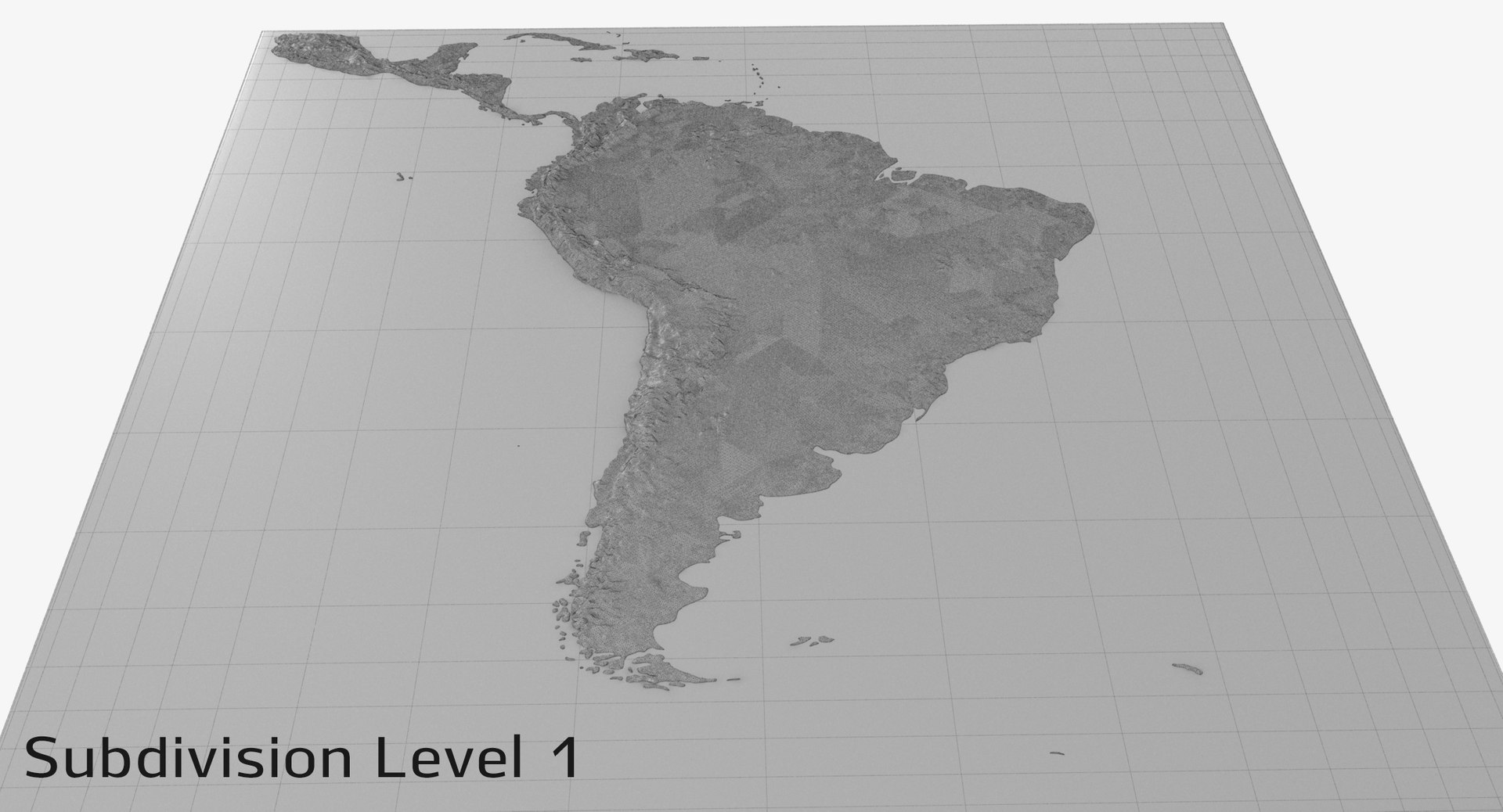 South America Topographic Map 3D Model - TurboSquid 2314772