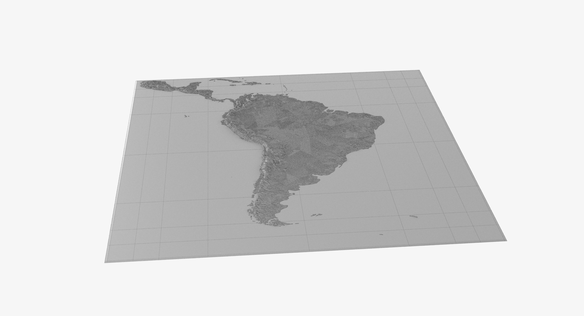 South America Topographic Map 3D Model - TurboSquid 2314772