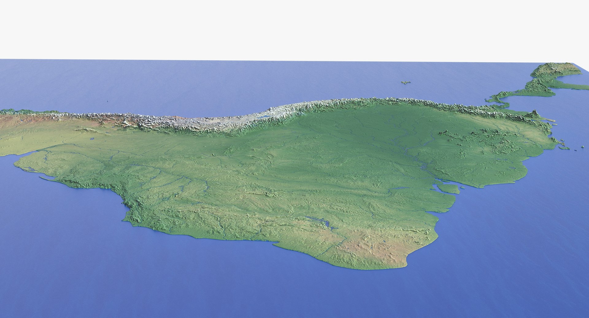 South America Topographic Map 3D Model - TurboSquid 2314772