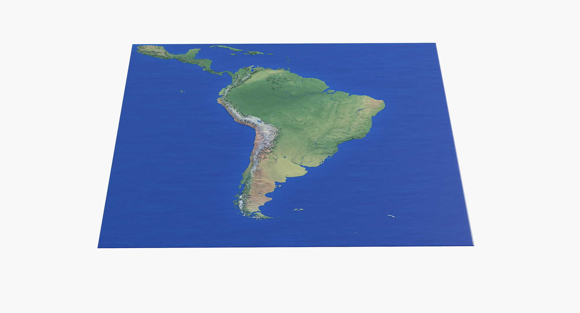 South America Topographic Map 3D Model - TurboSquid 2314772