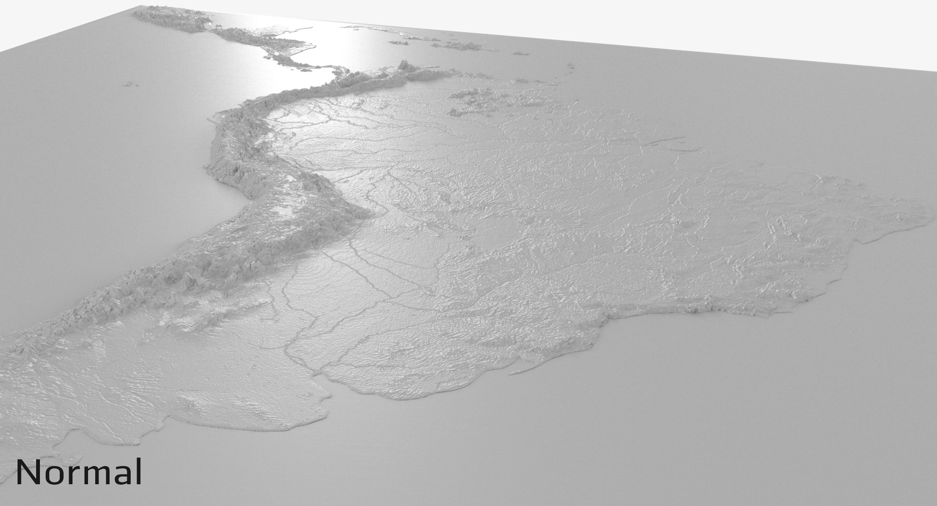 South America Topographic Map 3D Model - TurboSquid 2314772