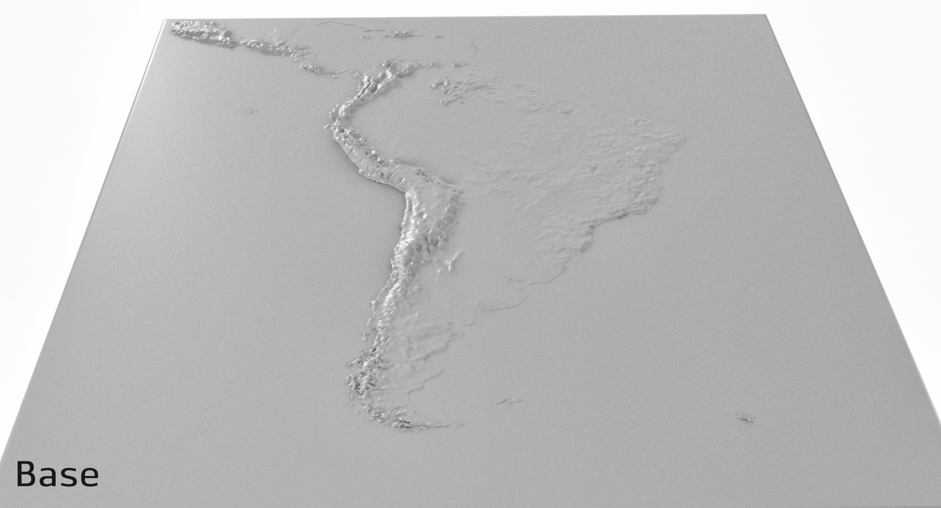 South America Topographic Map 3D Model - TurboSquid 2314772