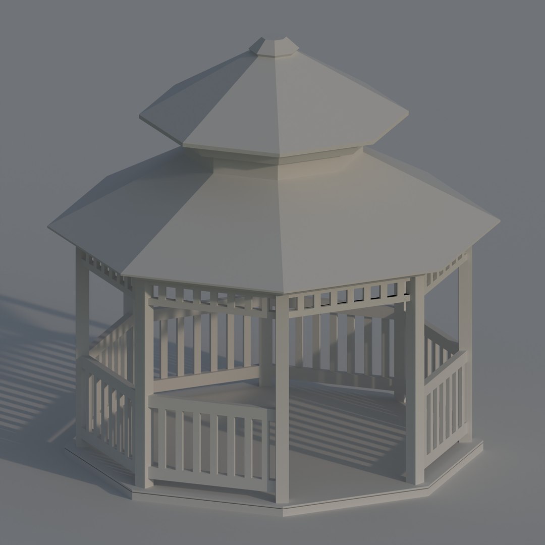 Gazebo 3D Model - TurboSquid 2196877