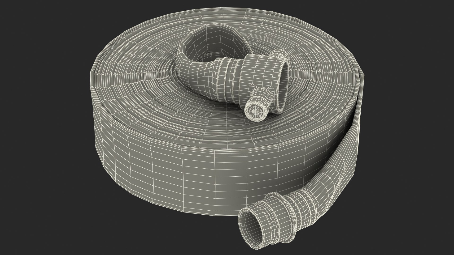Coiled Fire Hose Used 3D model - TurboSquid 1836550