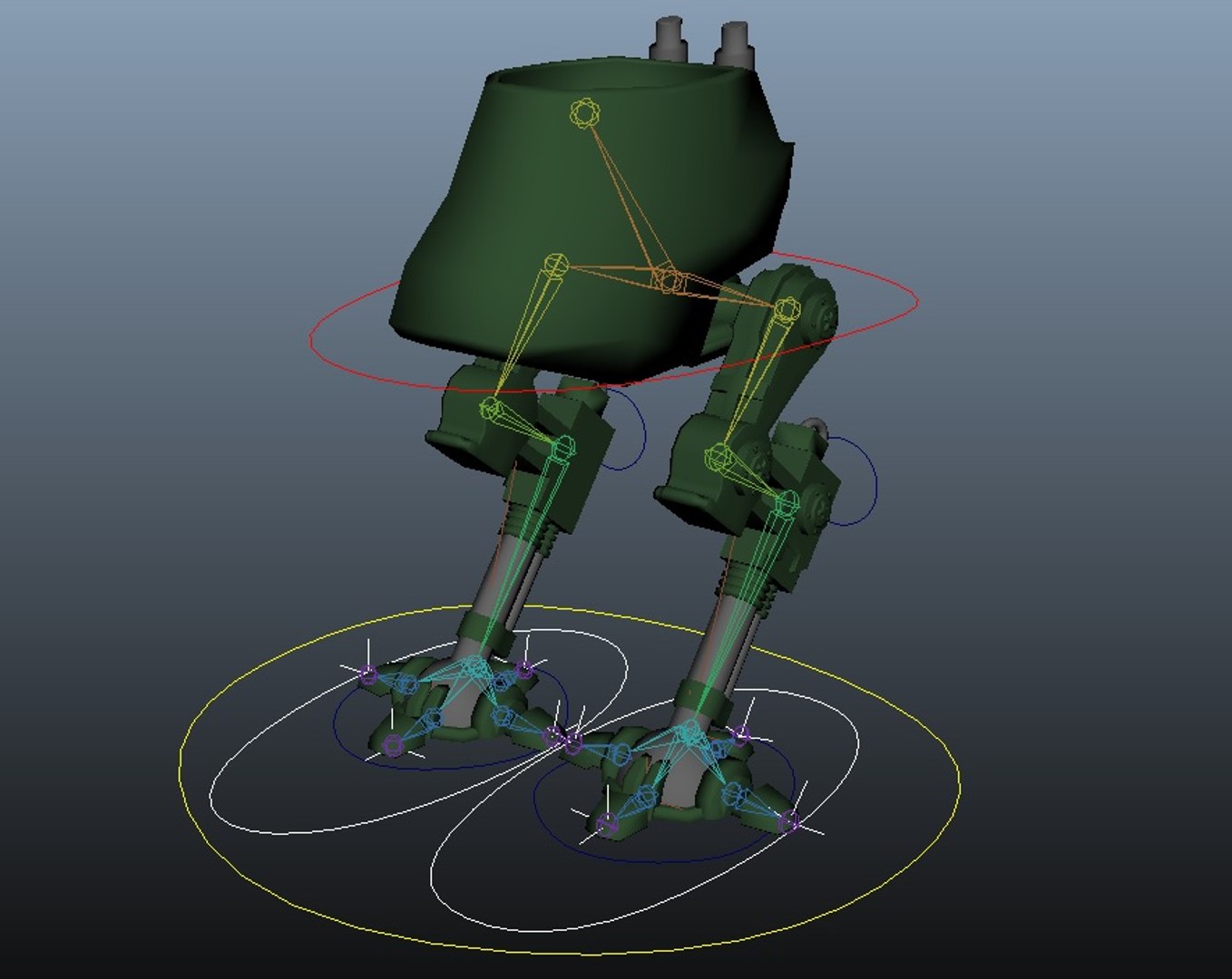 bipedal walker rig 3d fbx