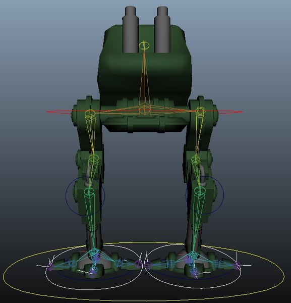bipedal walker rig 3d fbx