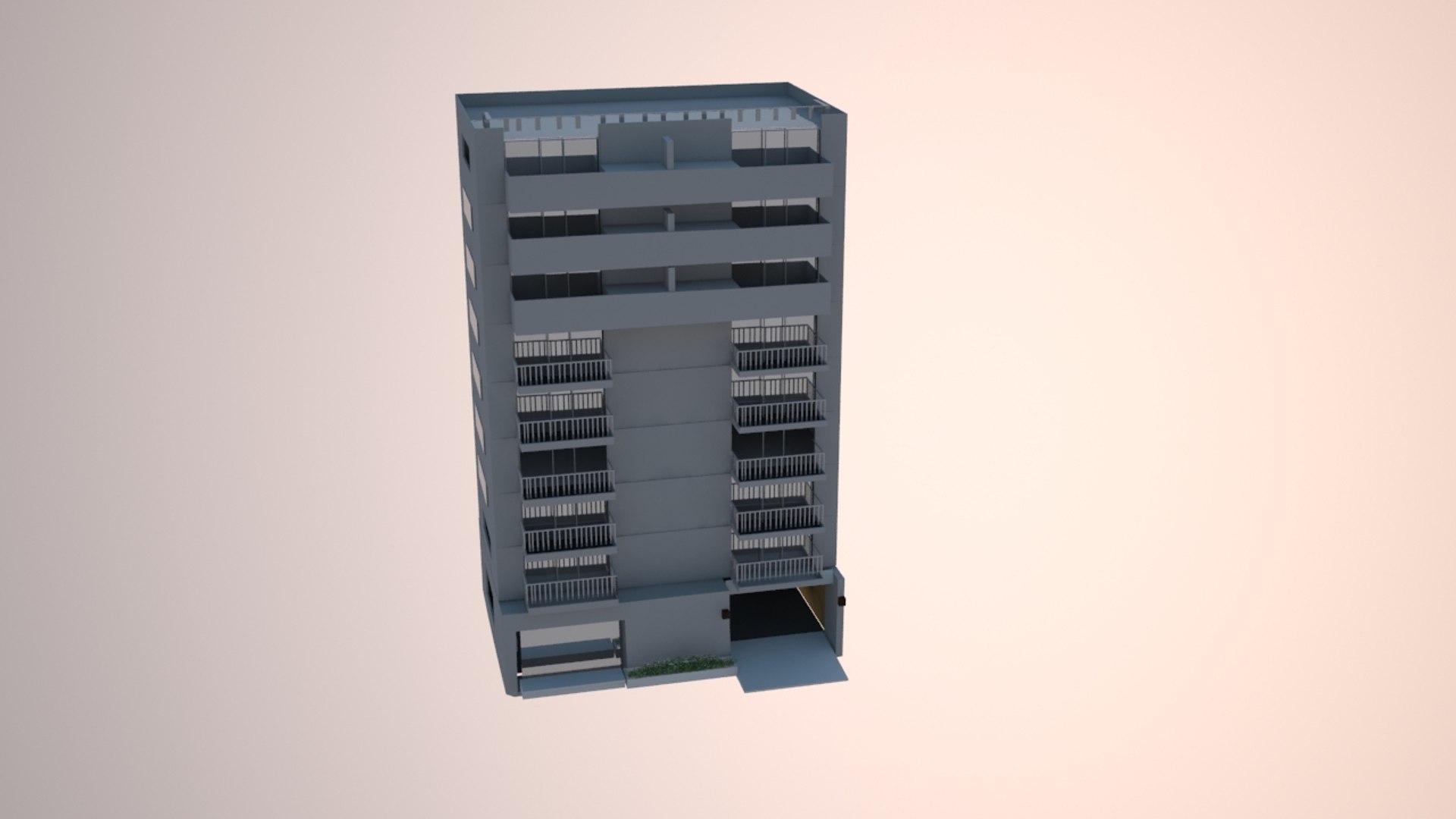 Simple Building 3d Max