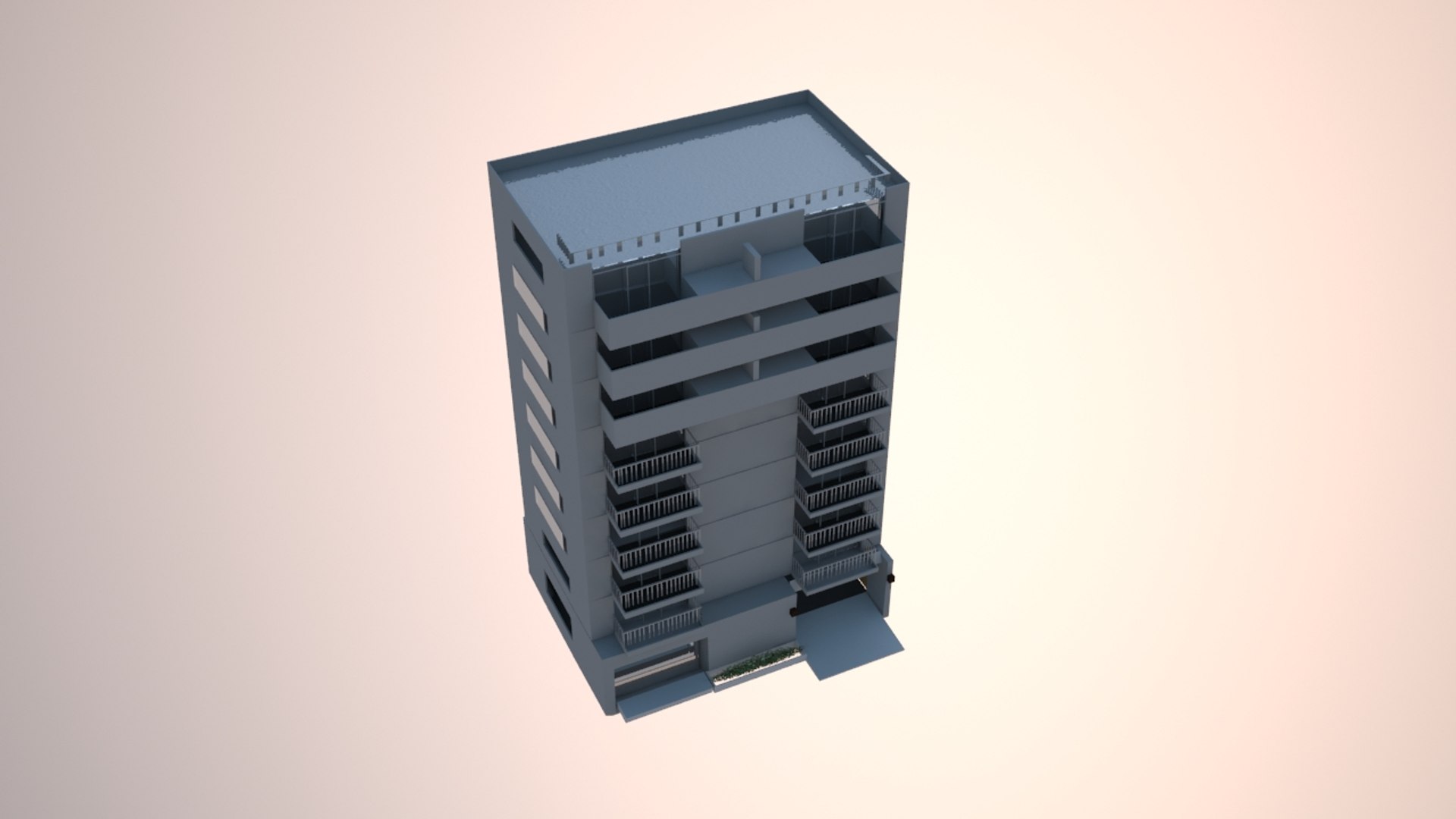 Simple Building 3d Max
