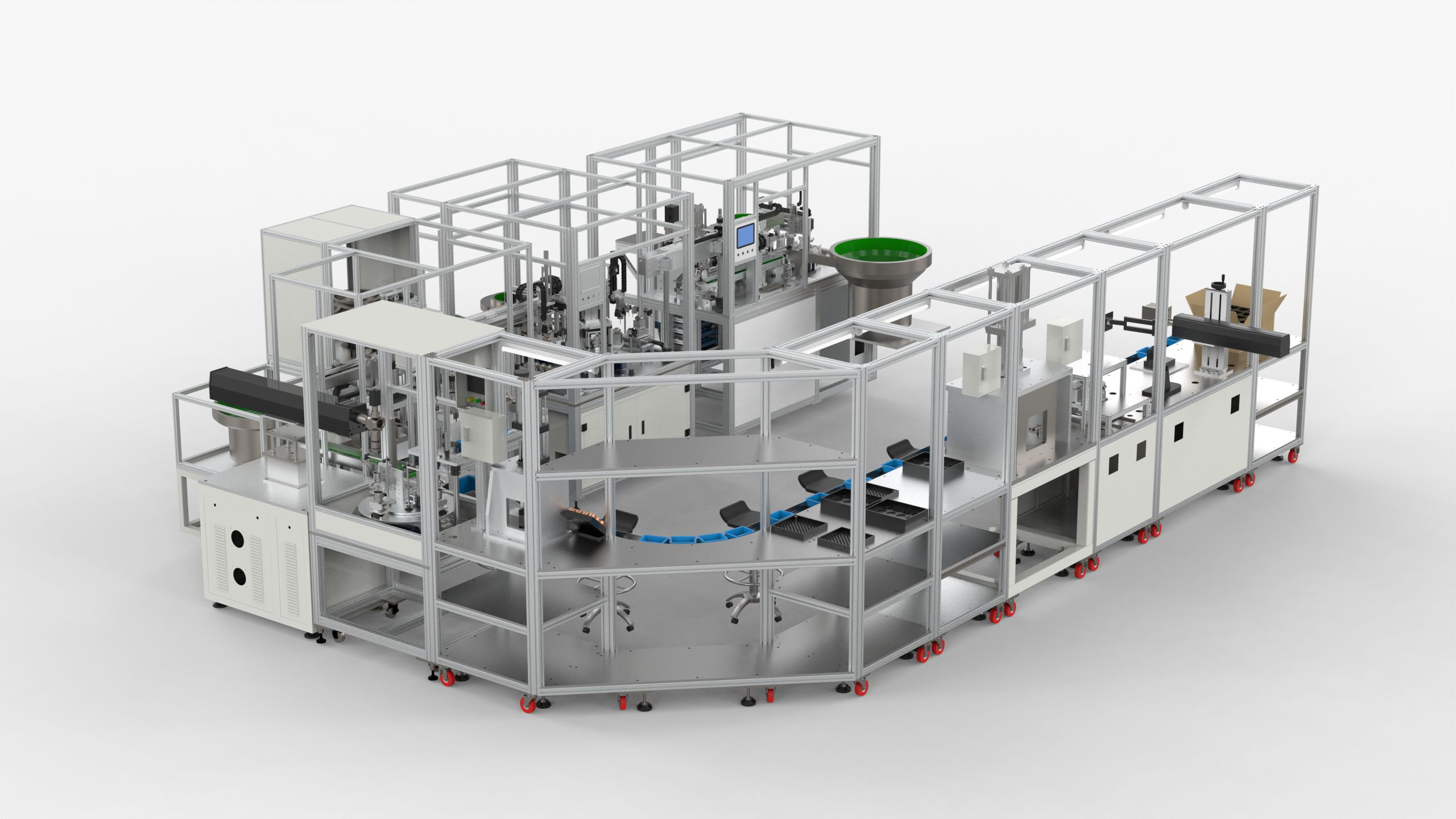 Automatische Montagelinie für Motoren mit mehreren Stationen 3D-Modell - TurboSquid 1946839