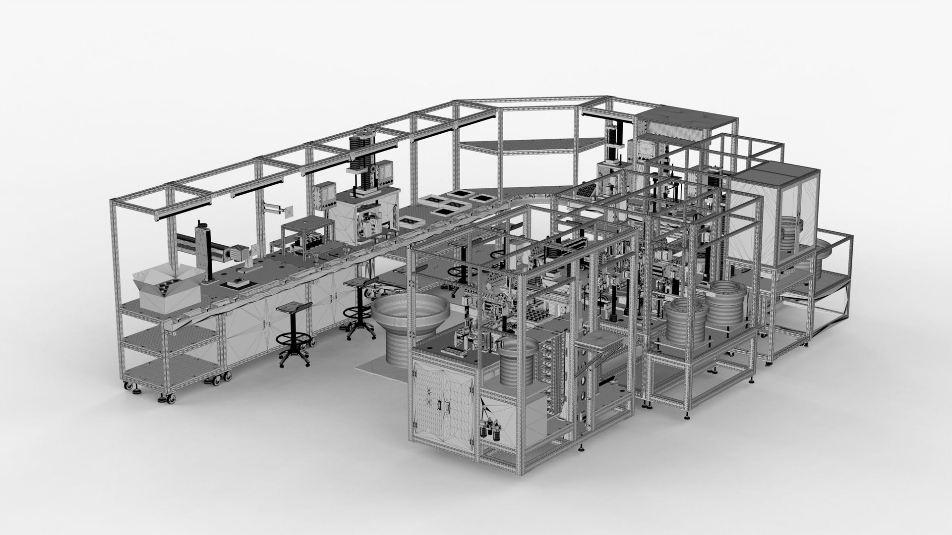 Automatic Multi- Station Motor Assembly Line 3D - TurboSquid 1946839