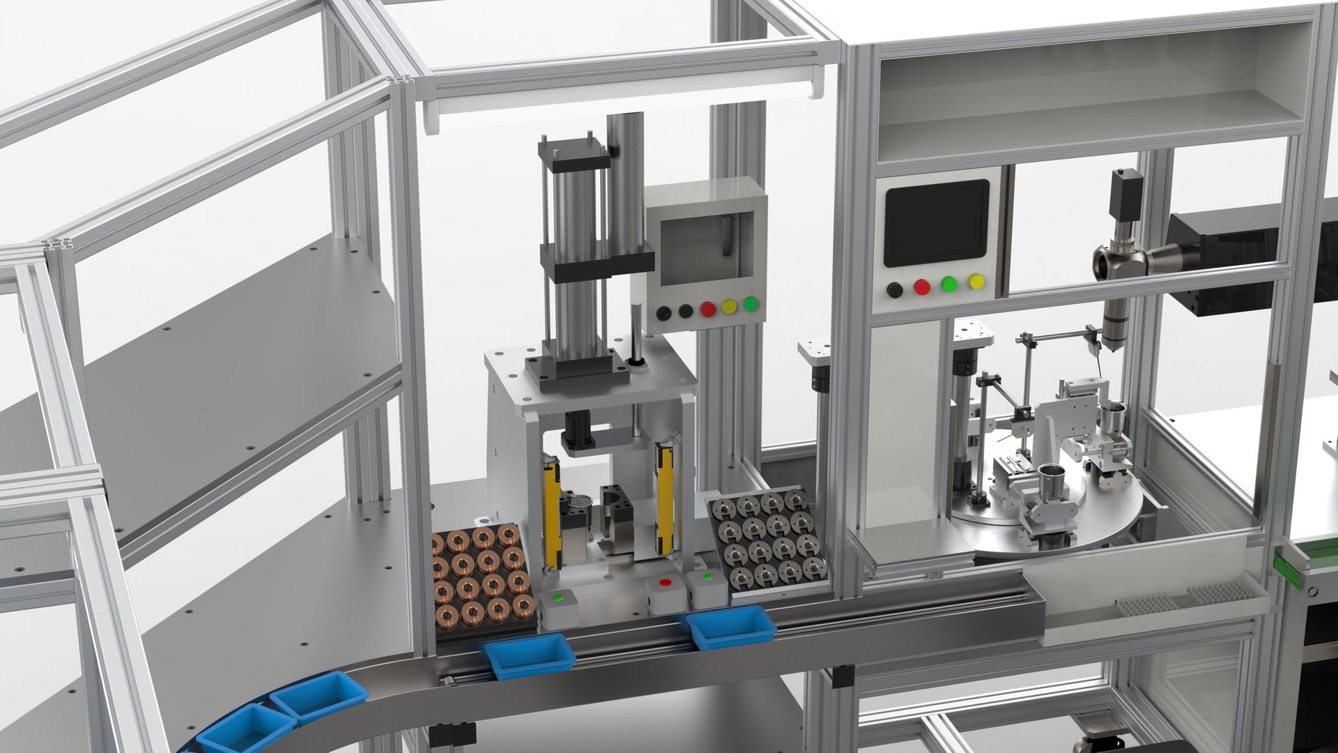 Automatic Multi- Station Motor Assembly Line 3D - TurboSquid 1946839