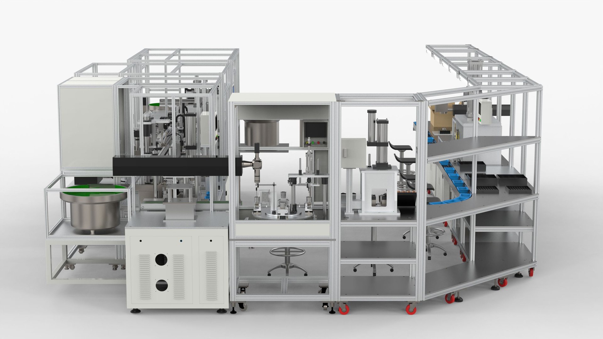 Automatic Multi- Station Motor Assembly Line 3D - TurboSquid 1946839