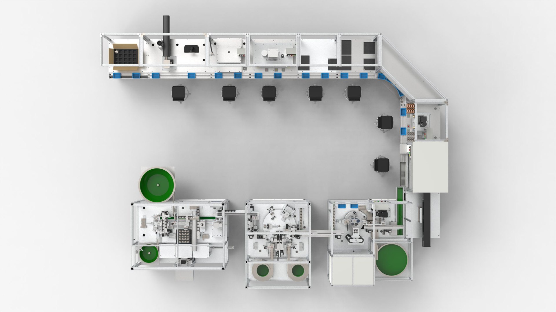 Automatic Multi- Station Motor Assembly Line 3D - TurboSquid 1946839