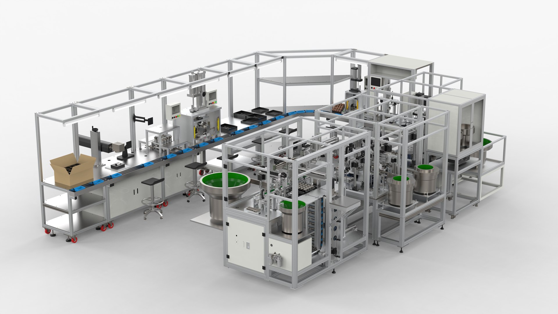 Automatic Multi- Station Motor Assembly Line 3D - TurboSquid 1946839