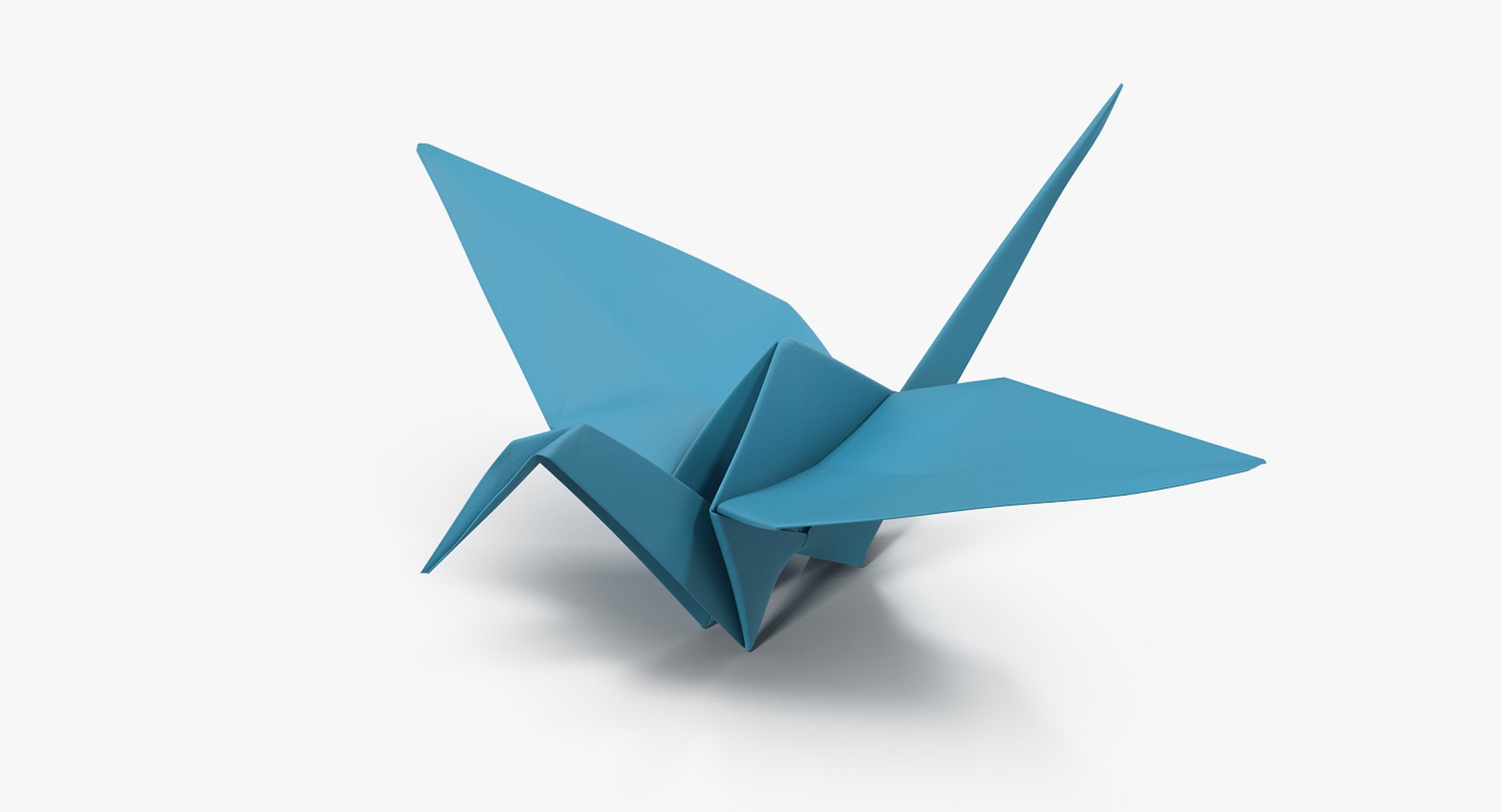 Blue origami orizuru 3D - TurboSquid 1329011