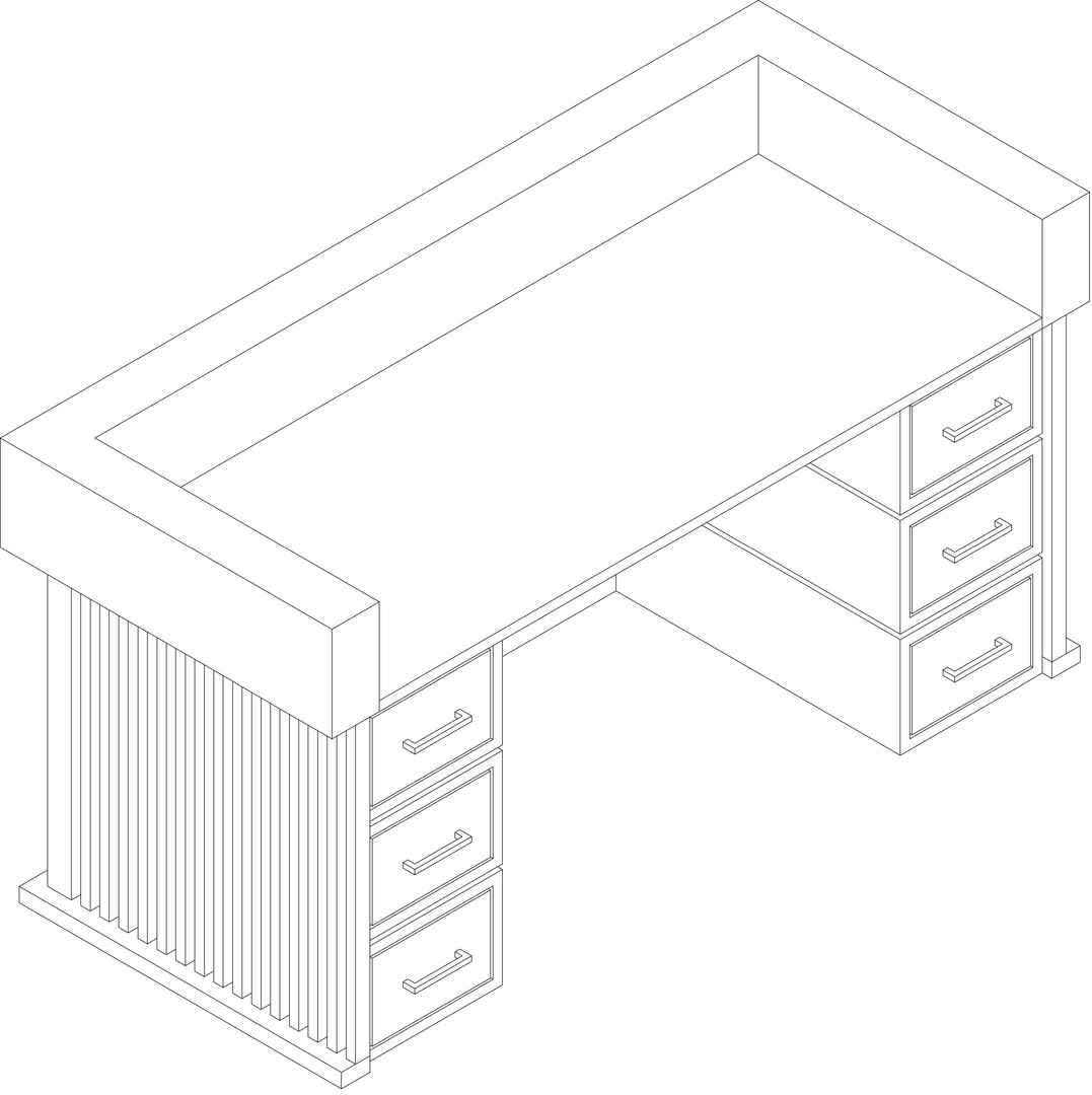 Modern Counter Desk Model - TurboSquid 2274091