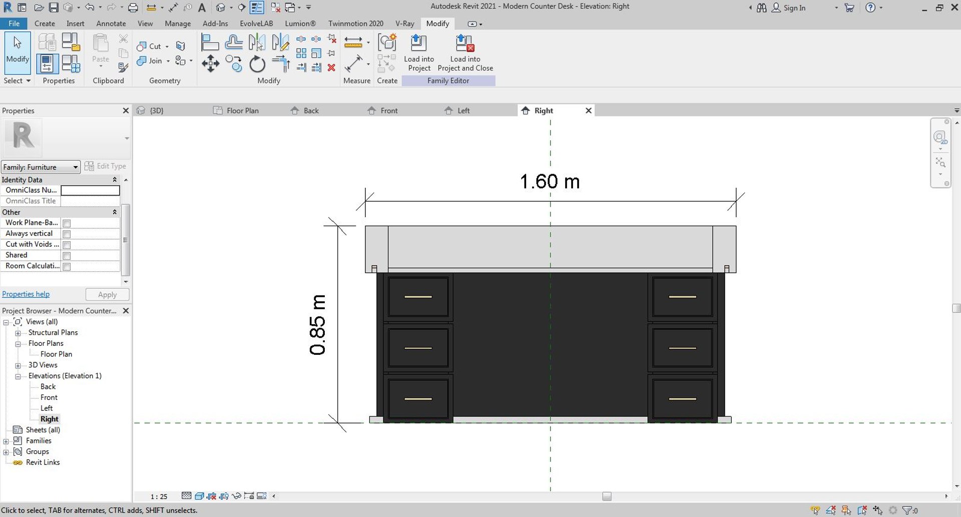 Modern Counter Desk Model - TurboSquid 2274091