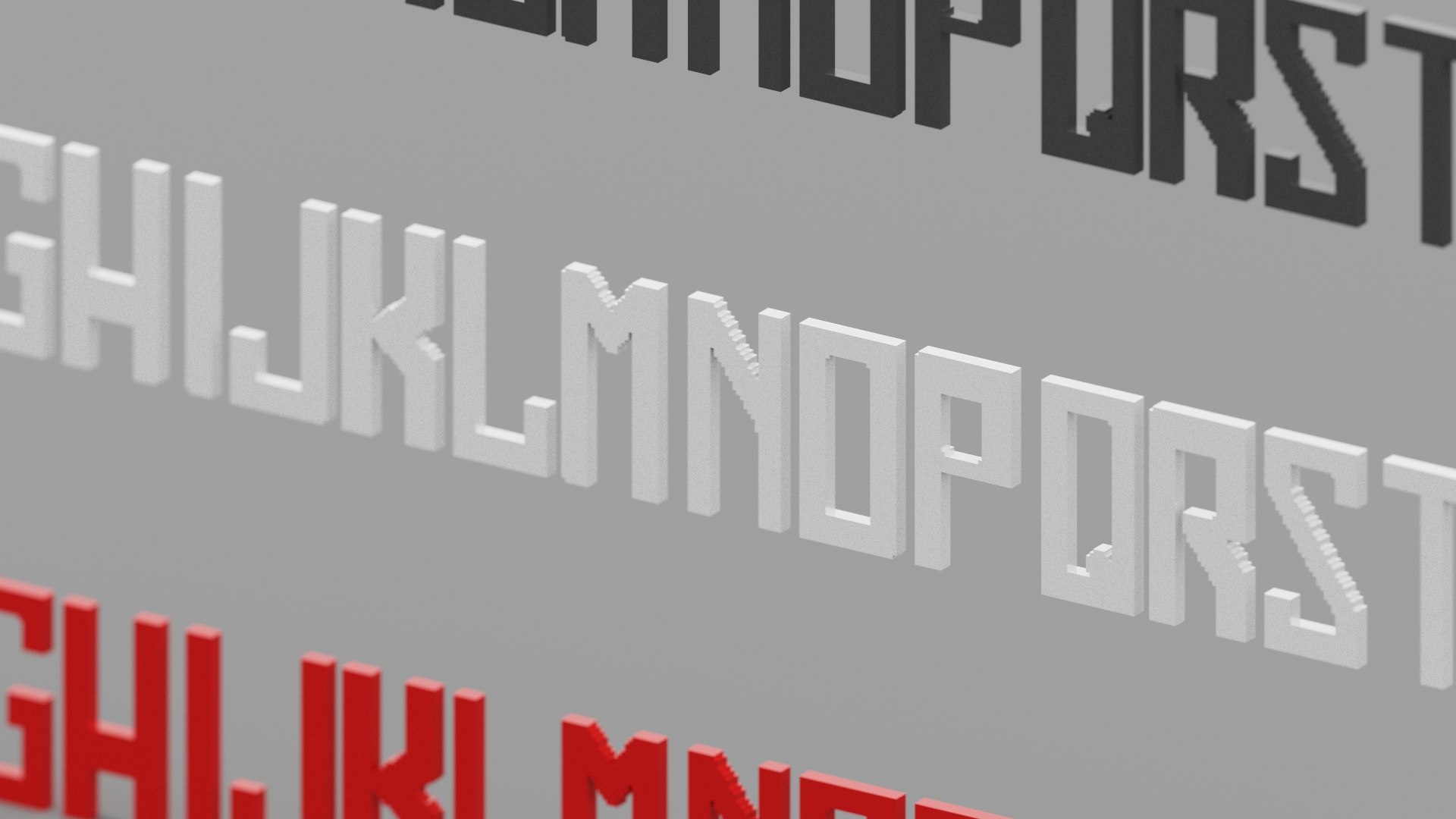 Voxel Alphabet 3D Model - TurboSquid 1859481
