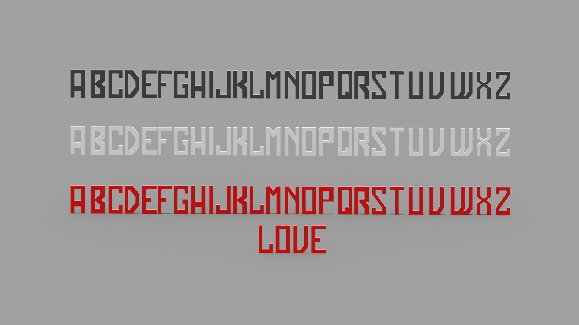 Voxel Alphabet 3D Model - TurboSquid 1859481