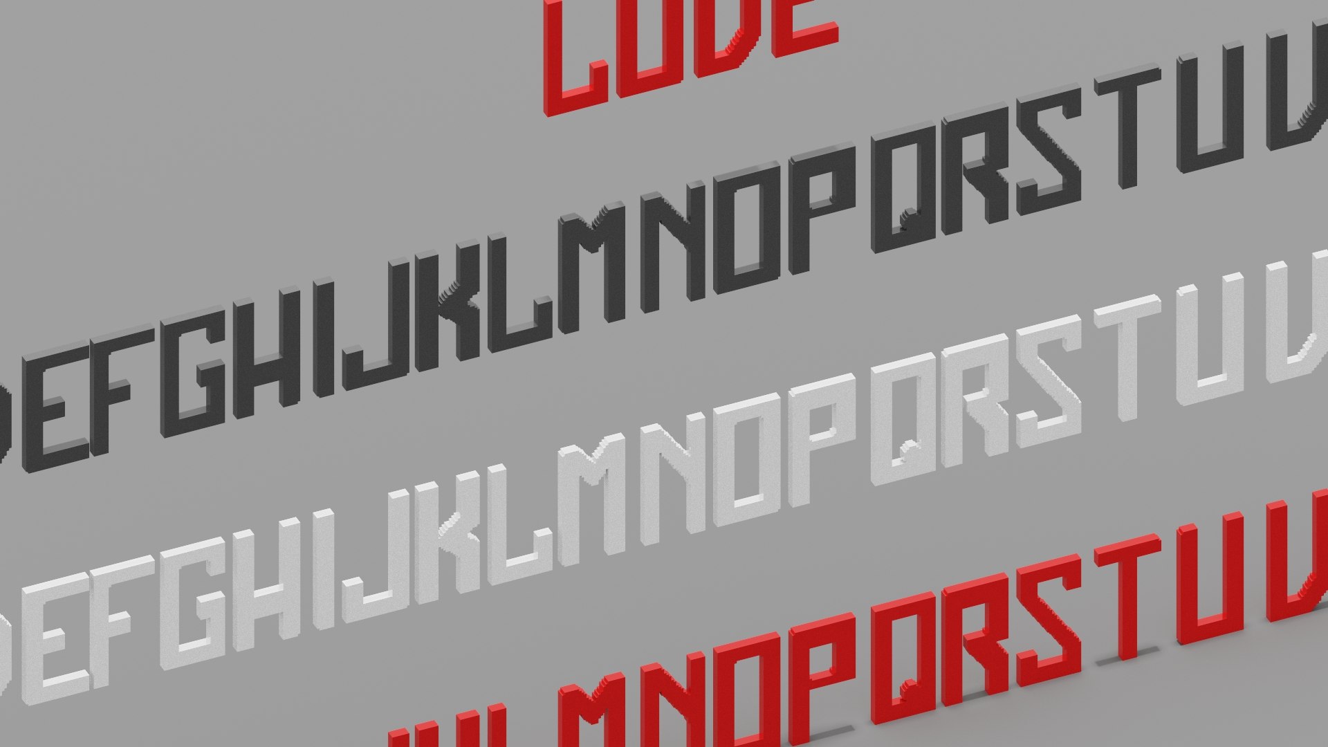 Voxel Alphabet 3D Model - TurboSquid 1859481