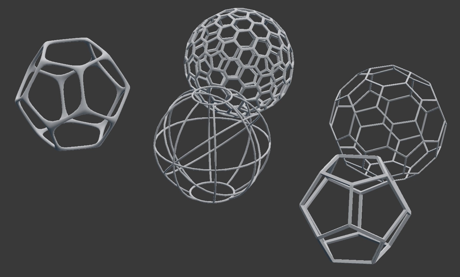 3d 3ds Geometric Decor Objects