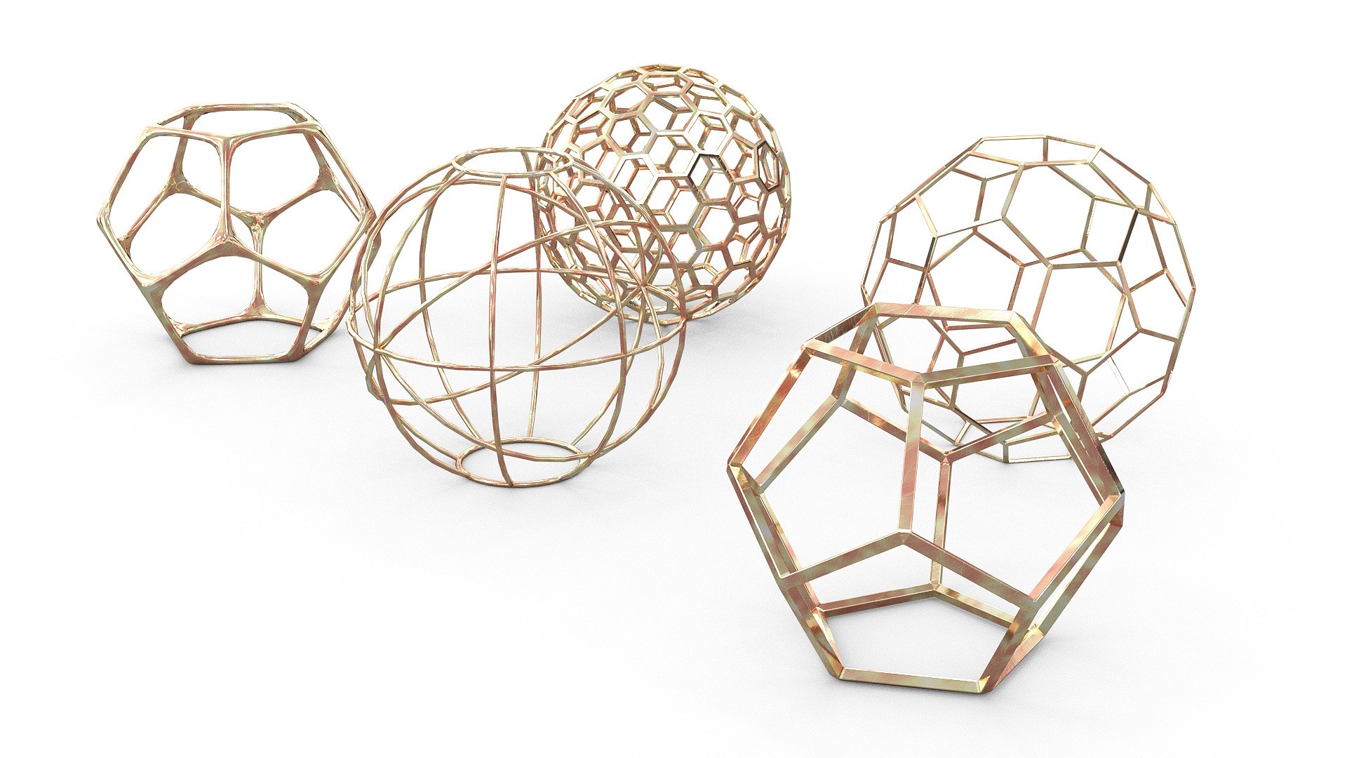 3d 3ds Geometric Decor Objects