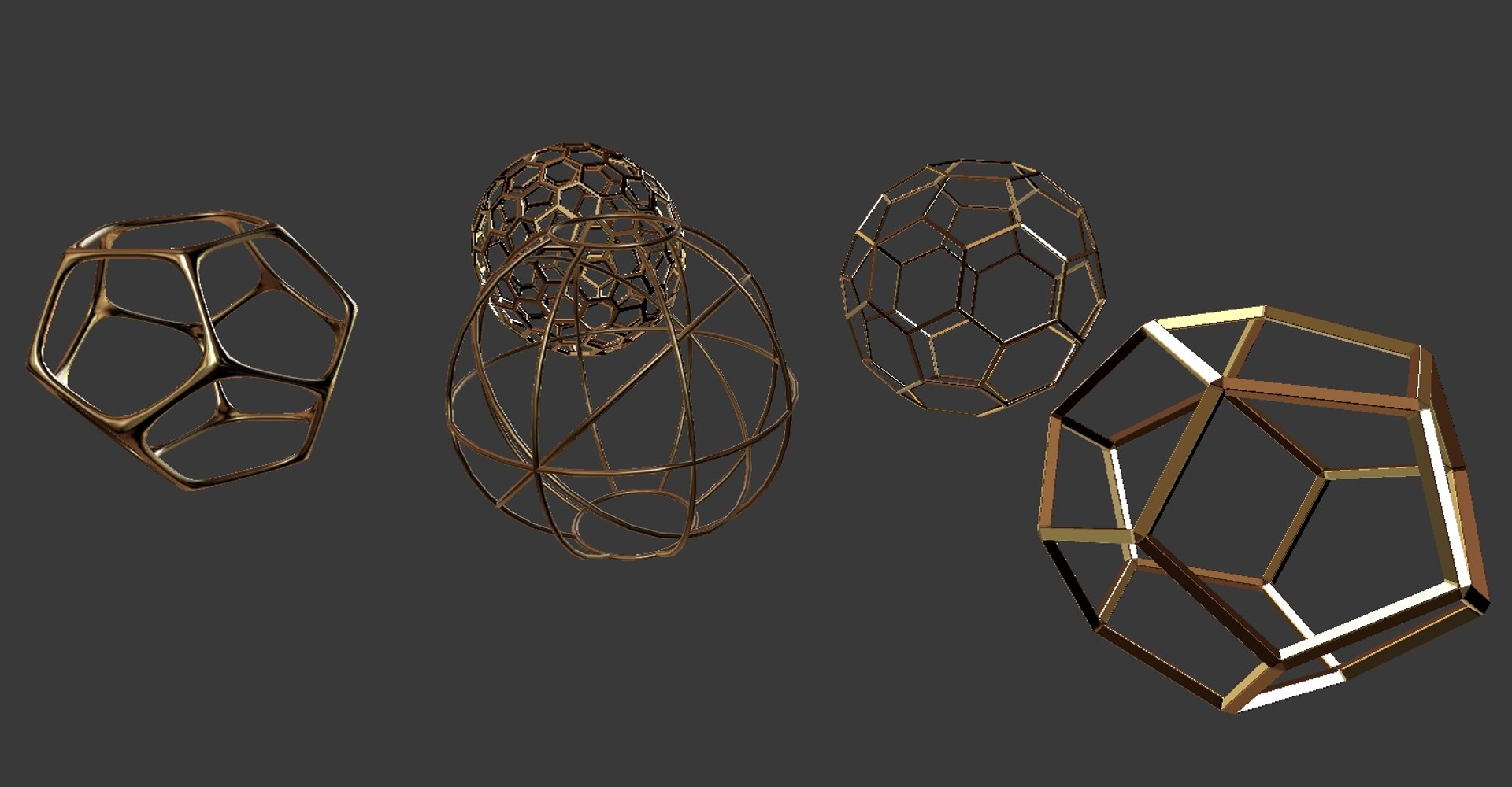 3d 3ds Geometric Decor Objects