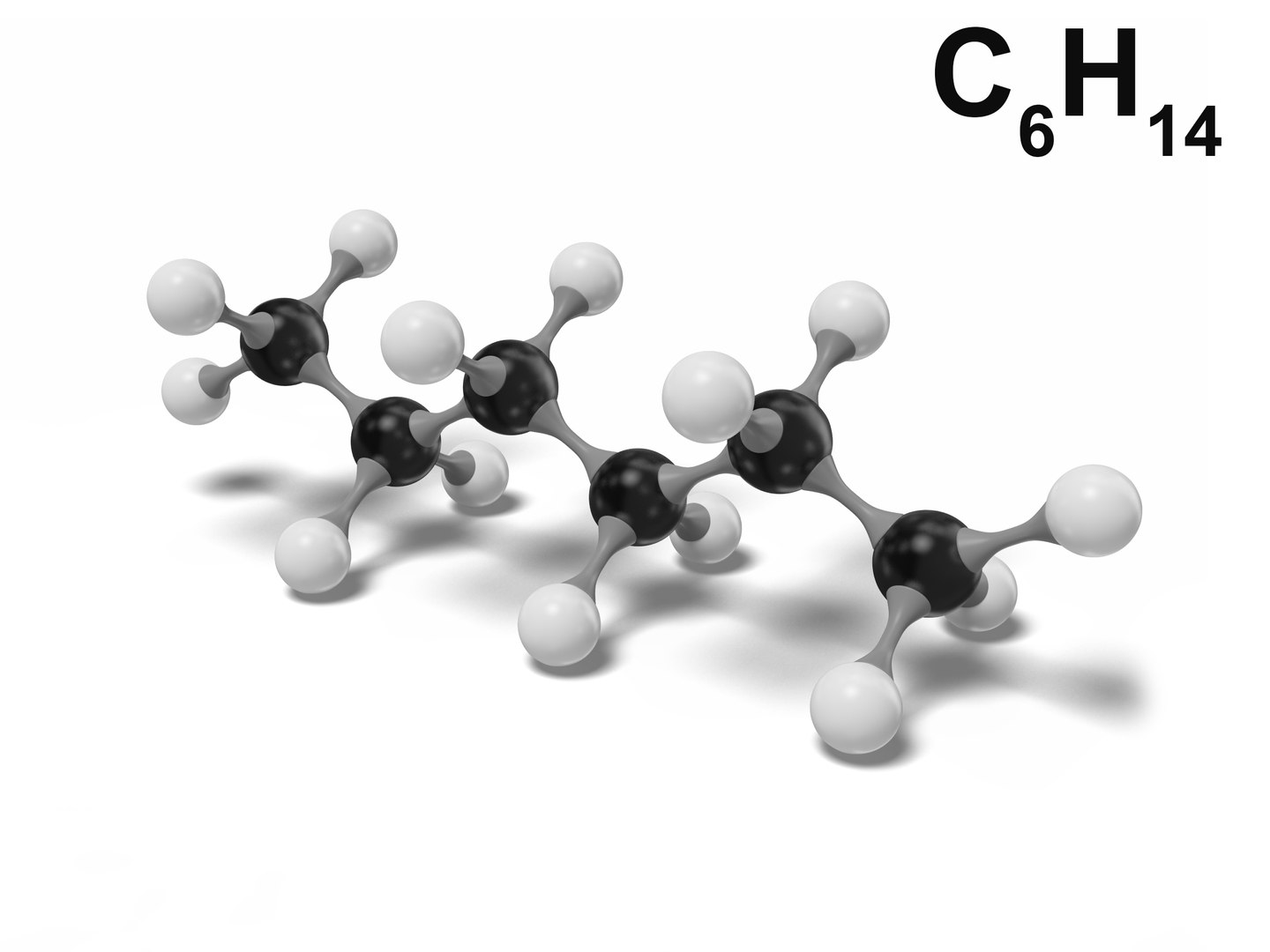 Hexane Molecule C6h14 Modeled 3D Model - TurboSquid 1540614