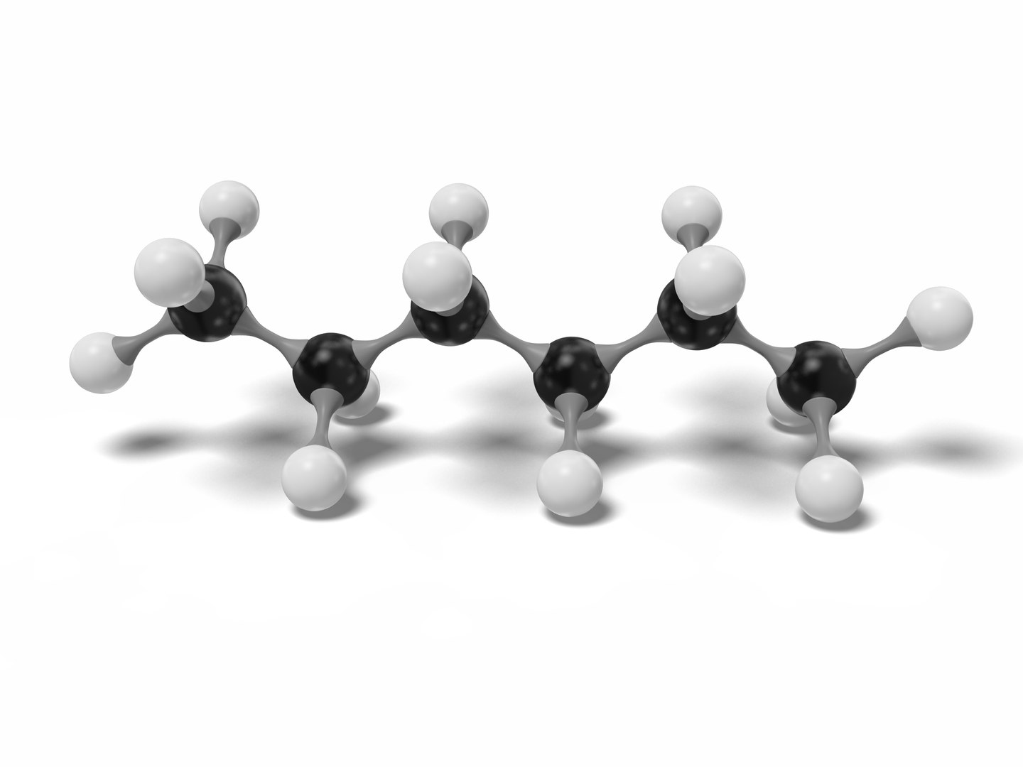 Hexane Molecule C6h14 Modeled 3D Model - TurboSquid 1540614